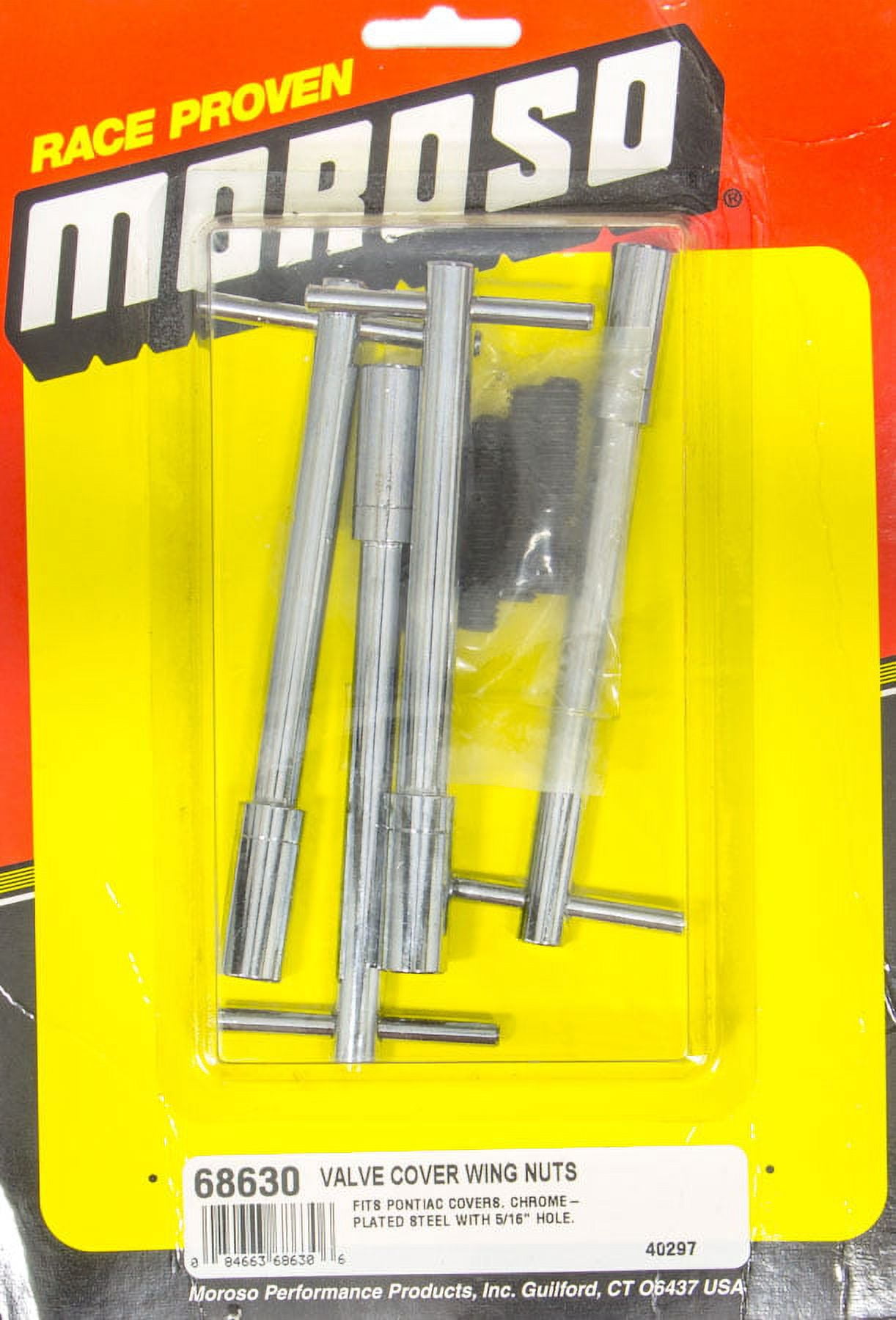 Moroso Valve Cover Fastener Wing Nuts Chrome 4 pc P/N 68630 - Walmart.com
