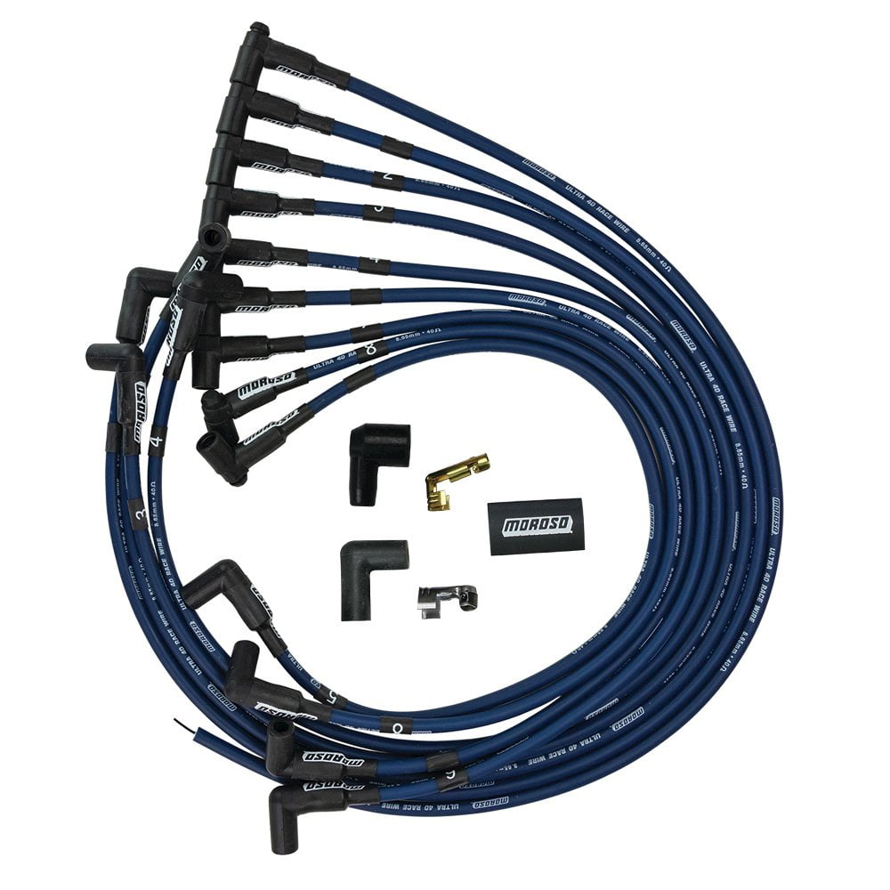 Moroso Ultra 40 Plug Wire Set - Blue - Walmart.com