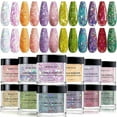 Morovan 12 Colors Acrylic Powder Set Glitter Professional Polymer ...