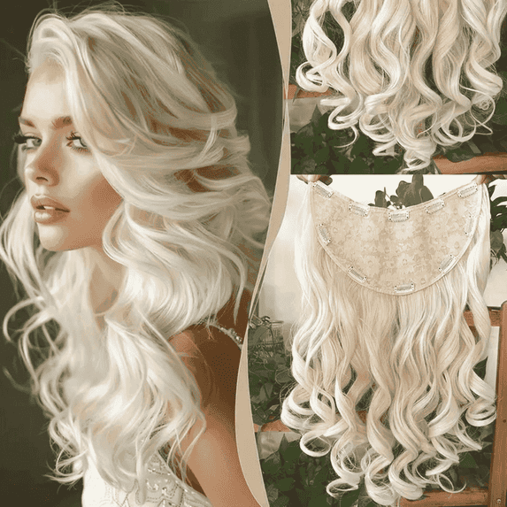 Morovan 21" Curly Synthetic Hair Extensions - 180g High Gloss Clip-In ...