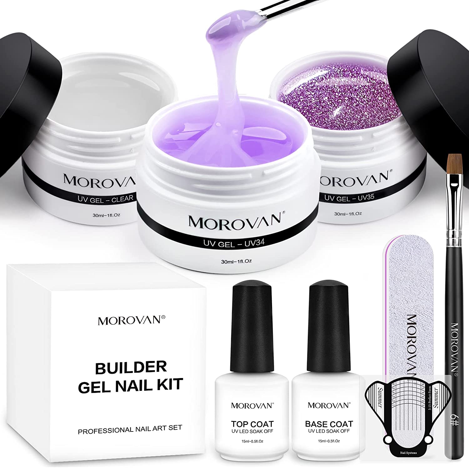 Morovan Nail Professional Acrylic Powder Monomer Liquid Set