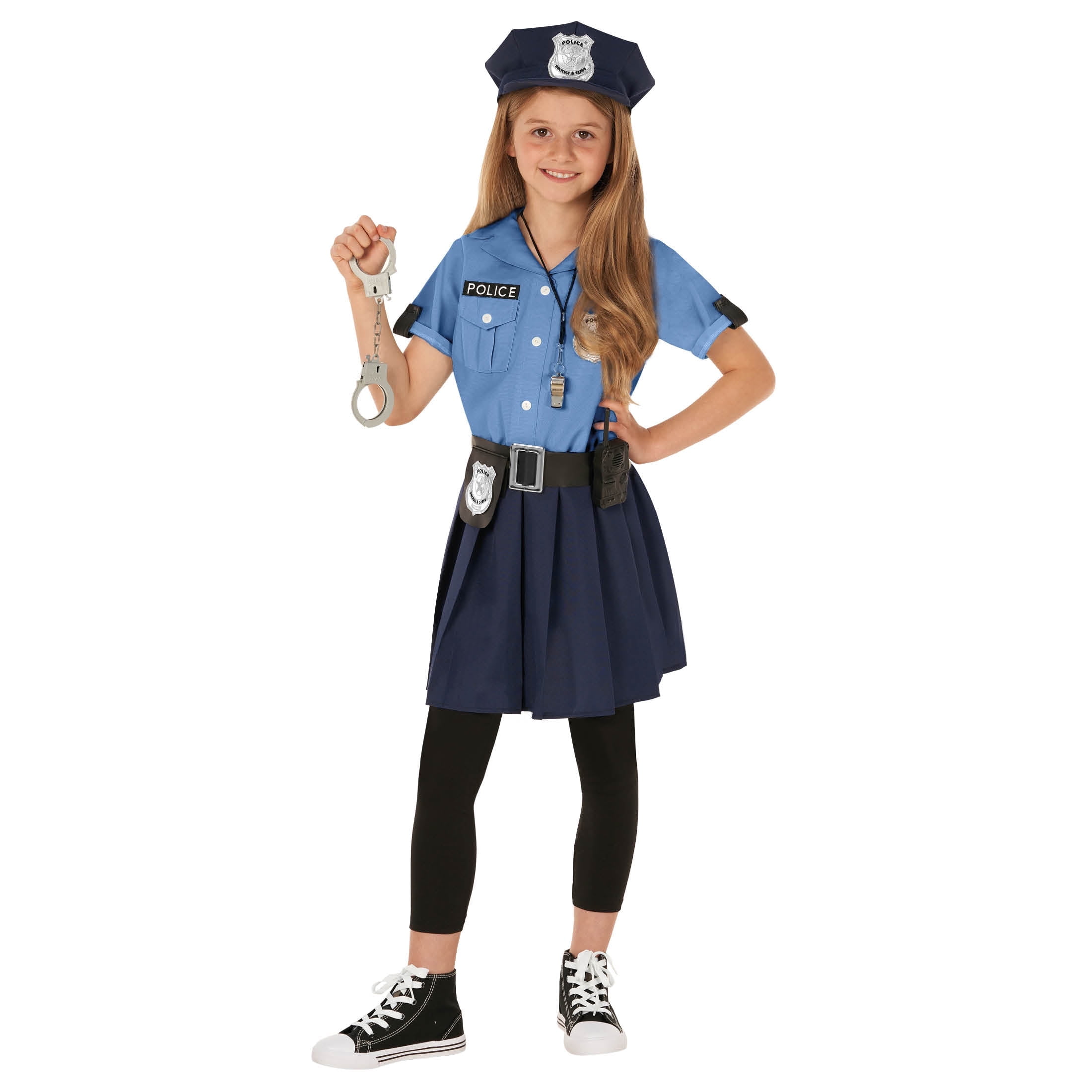 Morph Blue Police Girl Costume Toys Kids Officer Cop Uniform Dress ...