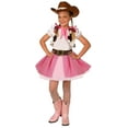 Morph Girls Cowgirl Dress Outfit Costume, Western Cow Print Vest & Hat ...
