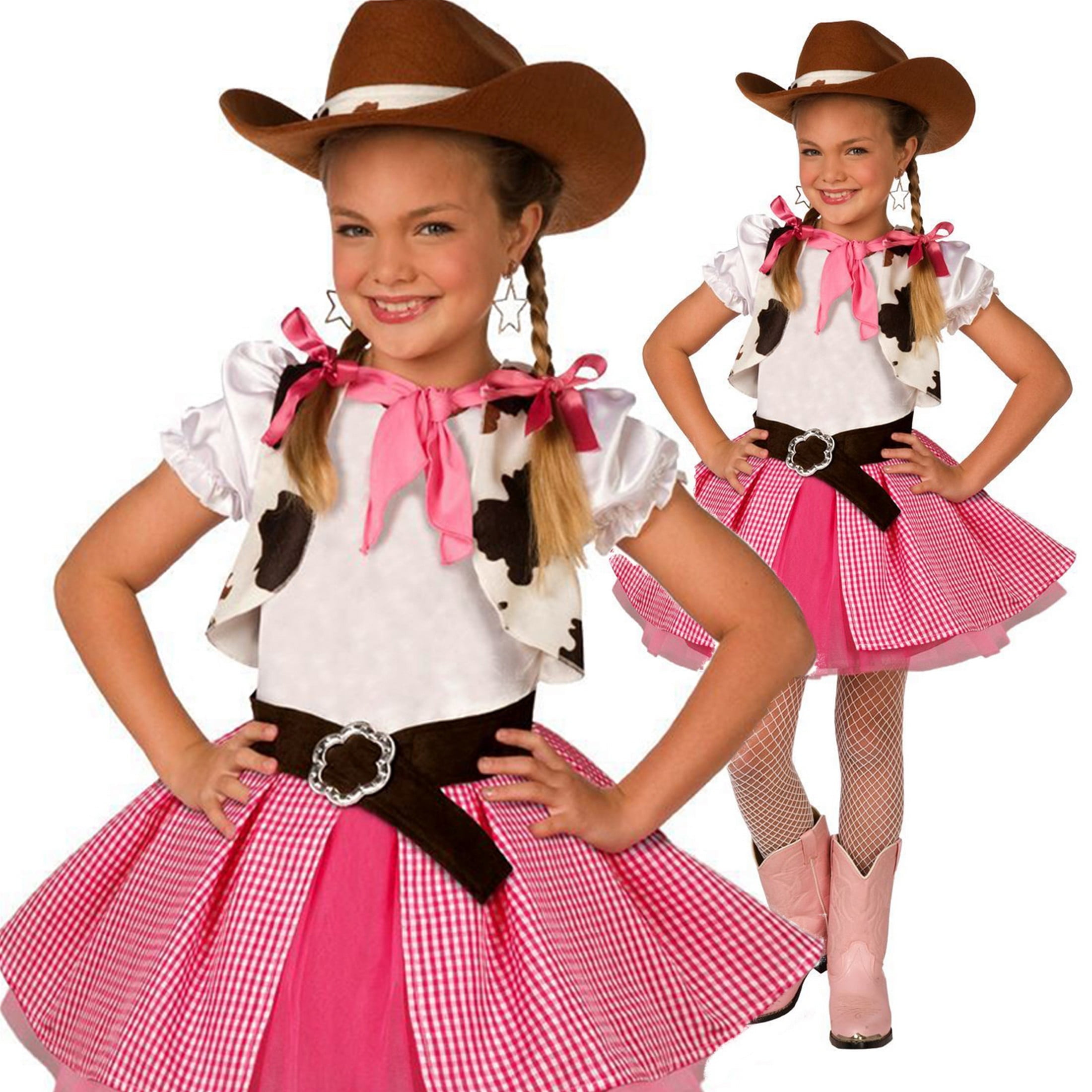 Morph Girls Cowgirl Cutie Costume Kids Western Cow Girl Cowboy Book ...