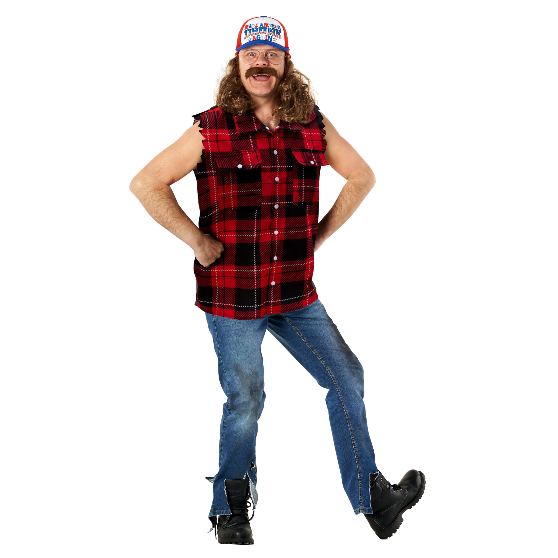 Morph Hillbilly Costume Men Halloween Costume For Men Red Large ...