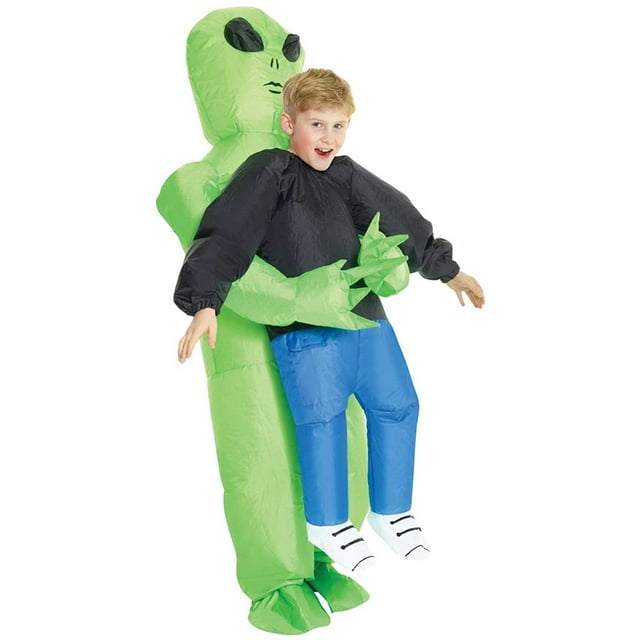 Morph Kids Inflatable Alien Abduction Costume, Funny Blow Up Youth Suit ...