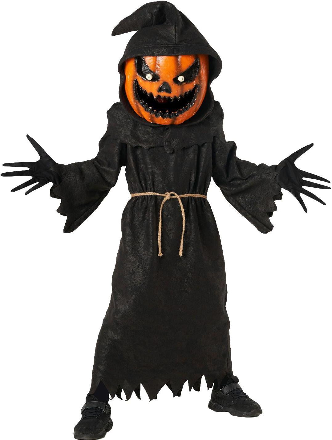 Morph Kids Evil Pumpkin Monster Costume Boy Girl Jack Lantern Halloween ...