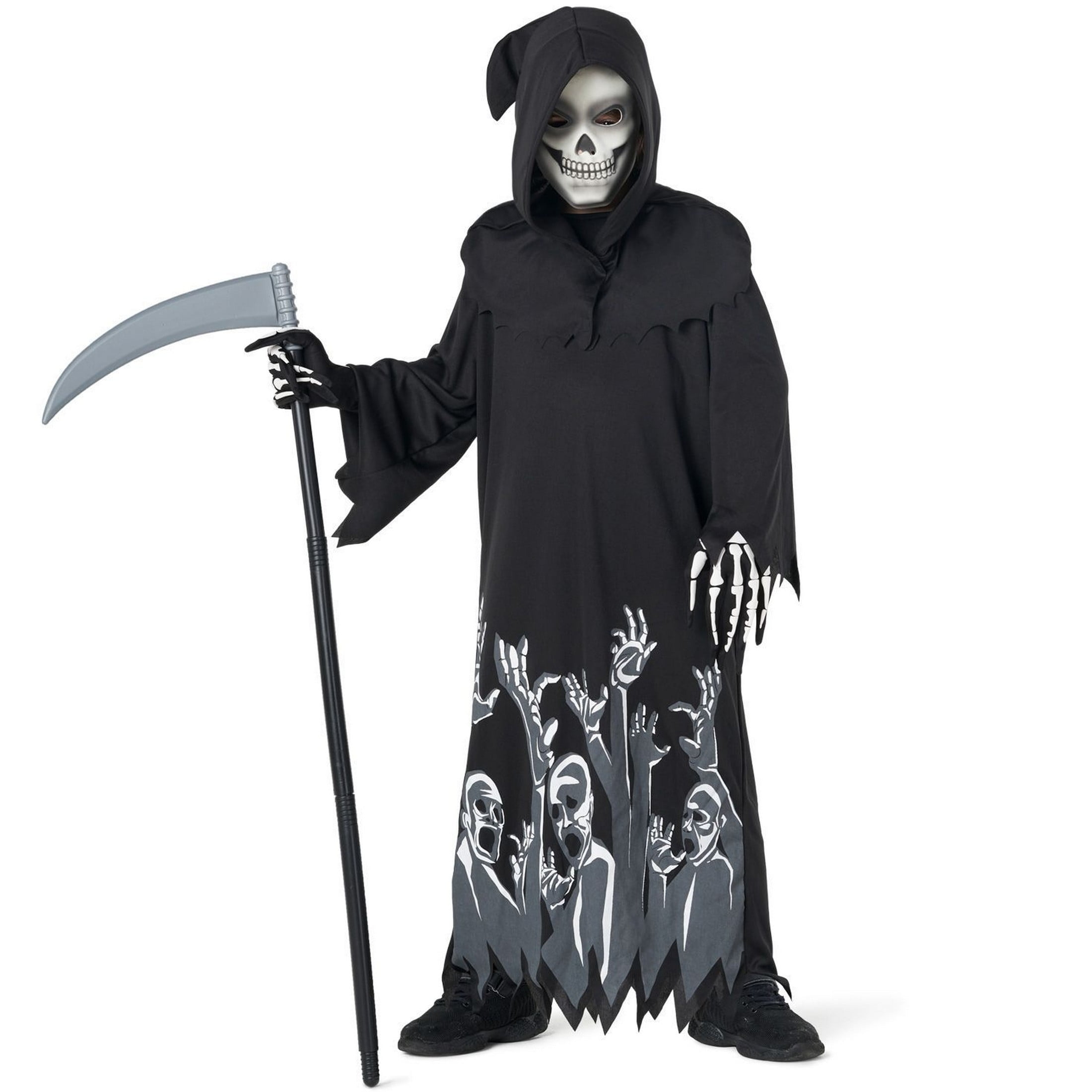Morph Glow in the Dark Grim Reaper Phantom Costume for Kids, Scary ...