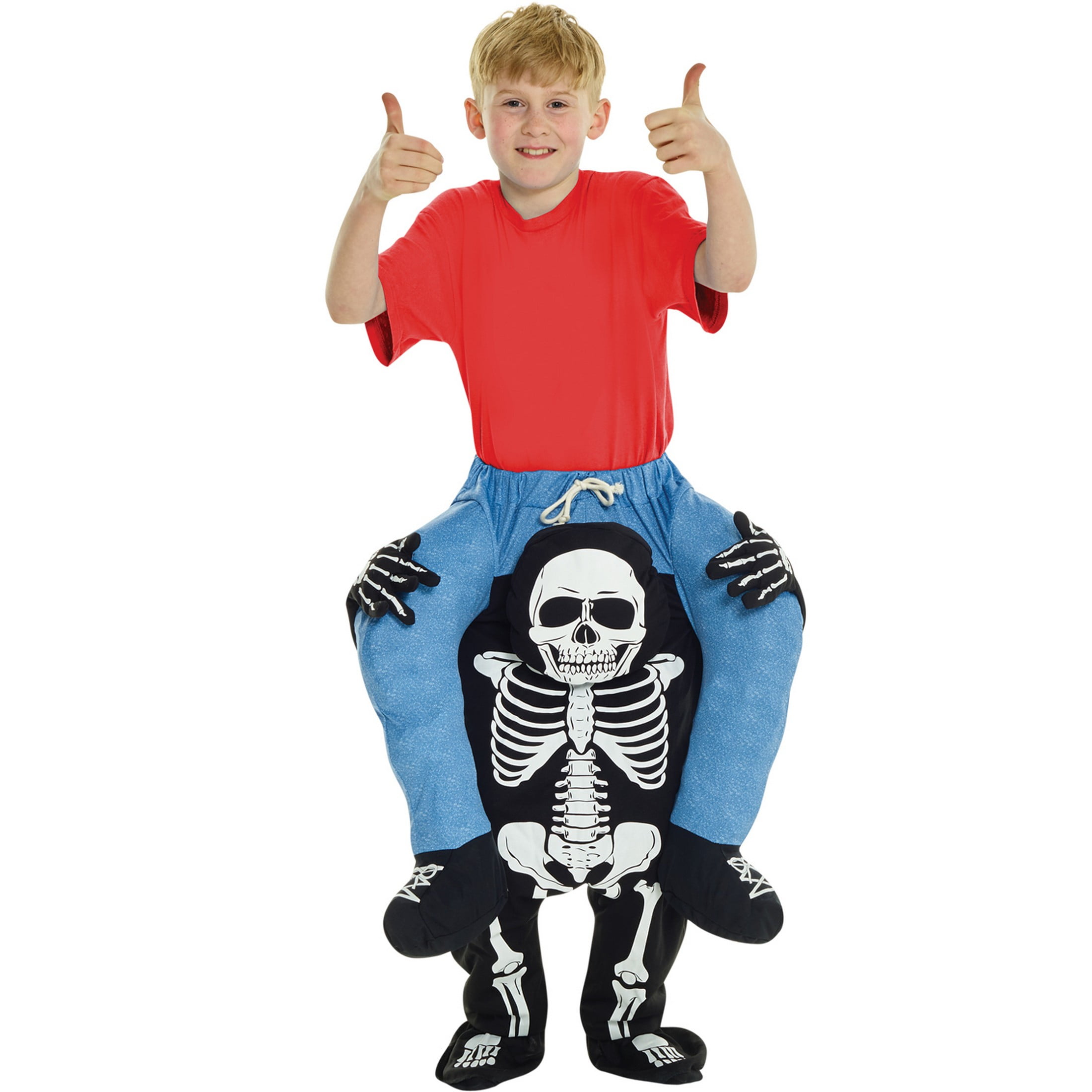 Morph Kids Skeleton Piggyback Costume Ride On Halloween Piggy Back ...