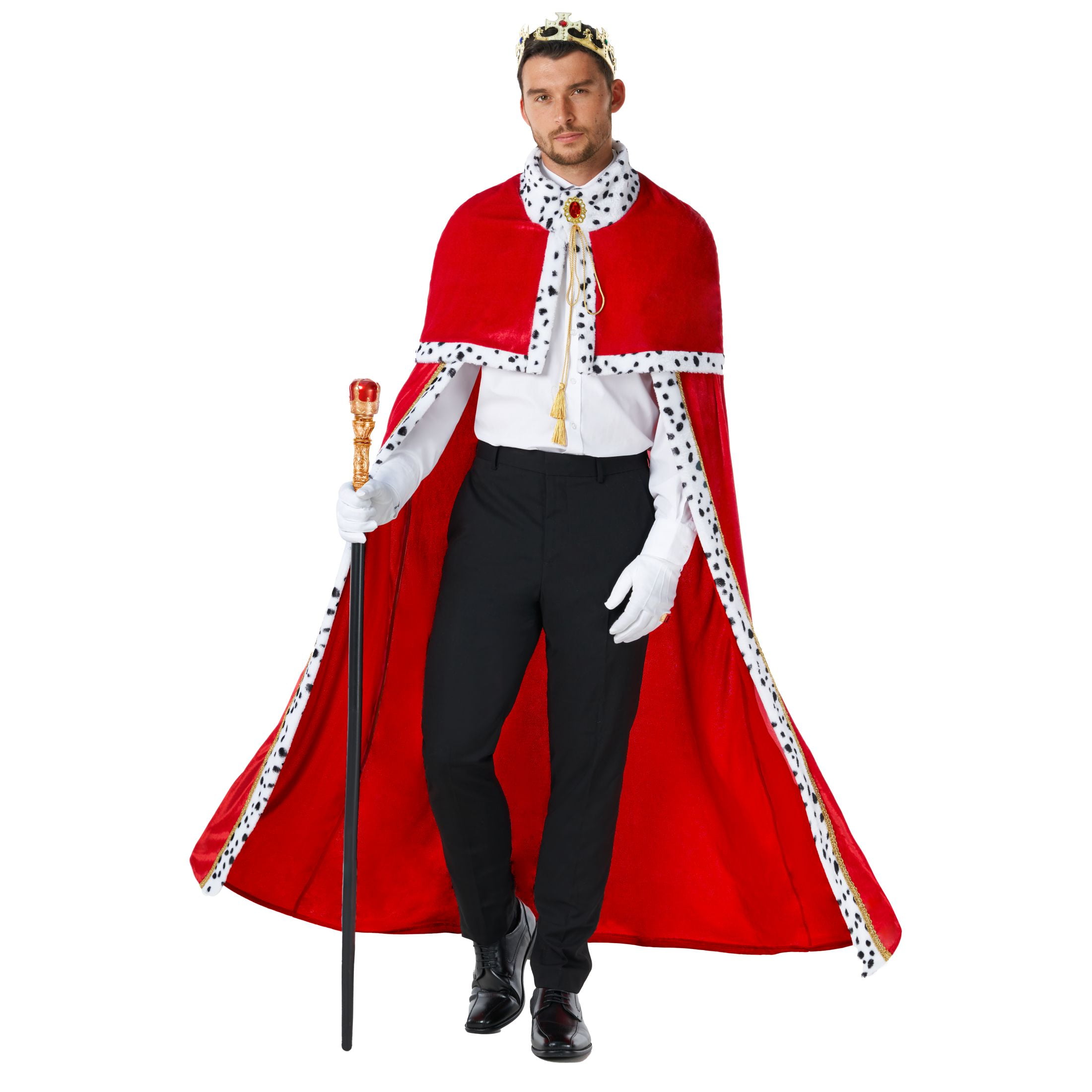 Morph Mens Red King Cape Adult Royal Halloween Costume Role Play One ...