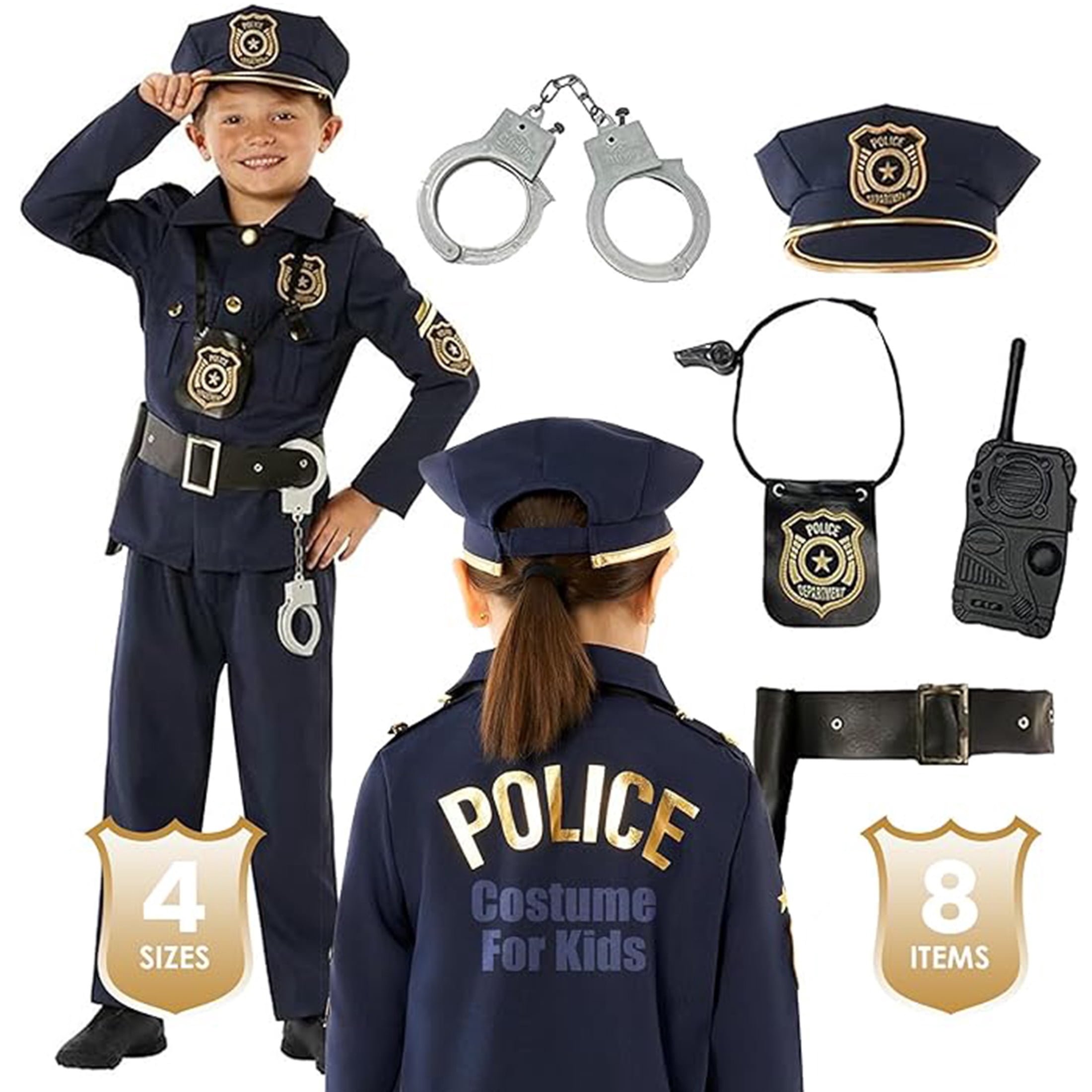 Morph Morph Kids Police Costume - Childrens Police Officer Uniform For ...