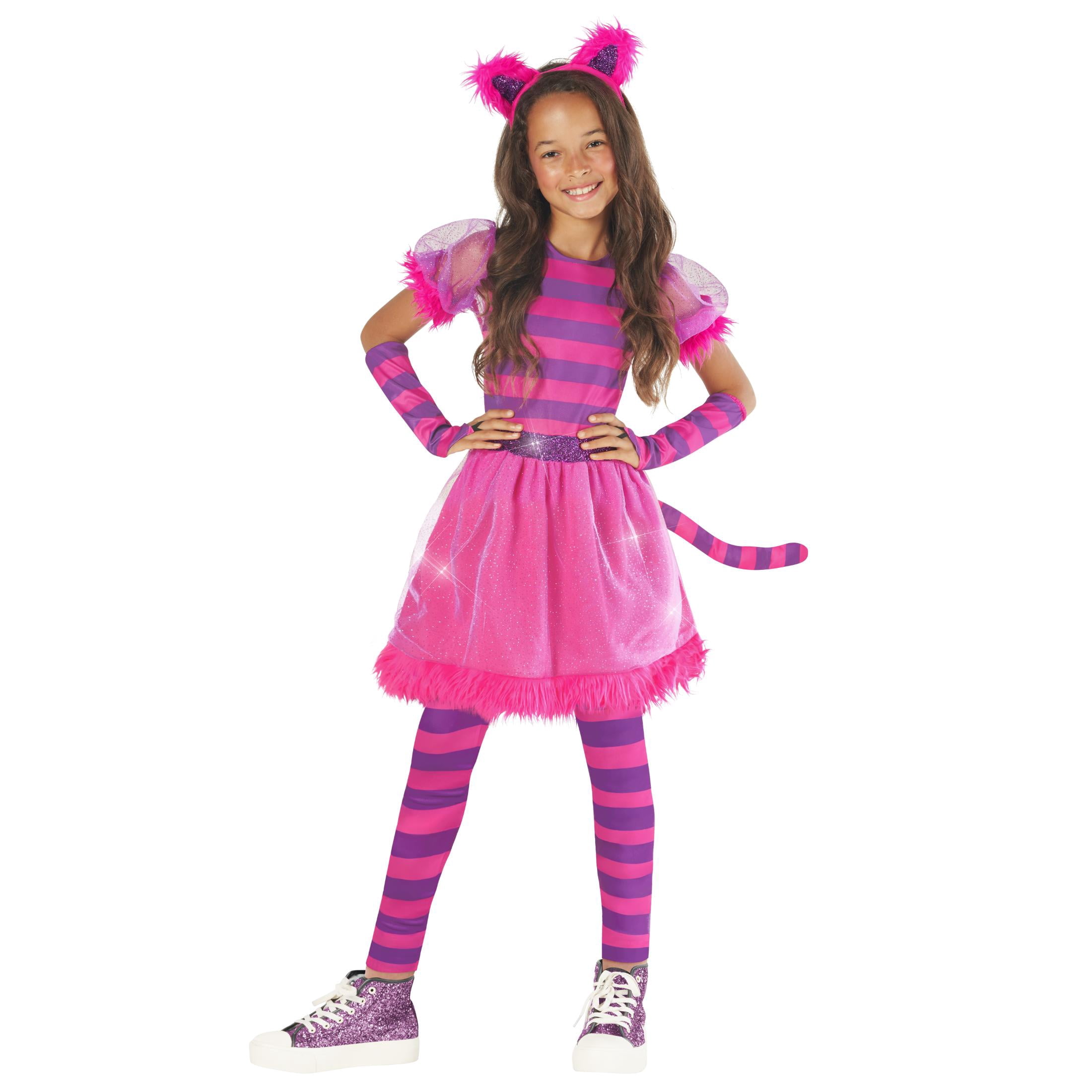Morph Morph Pink Cat Costume For Girls - Striped Kids Halloween Costume ...