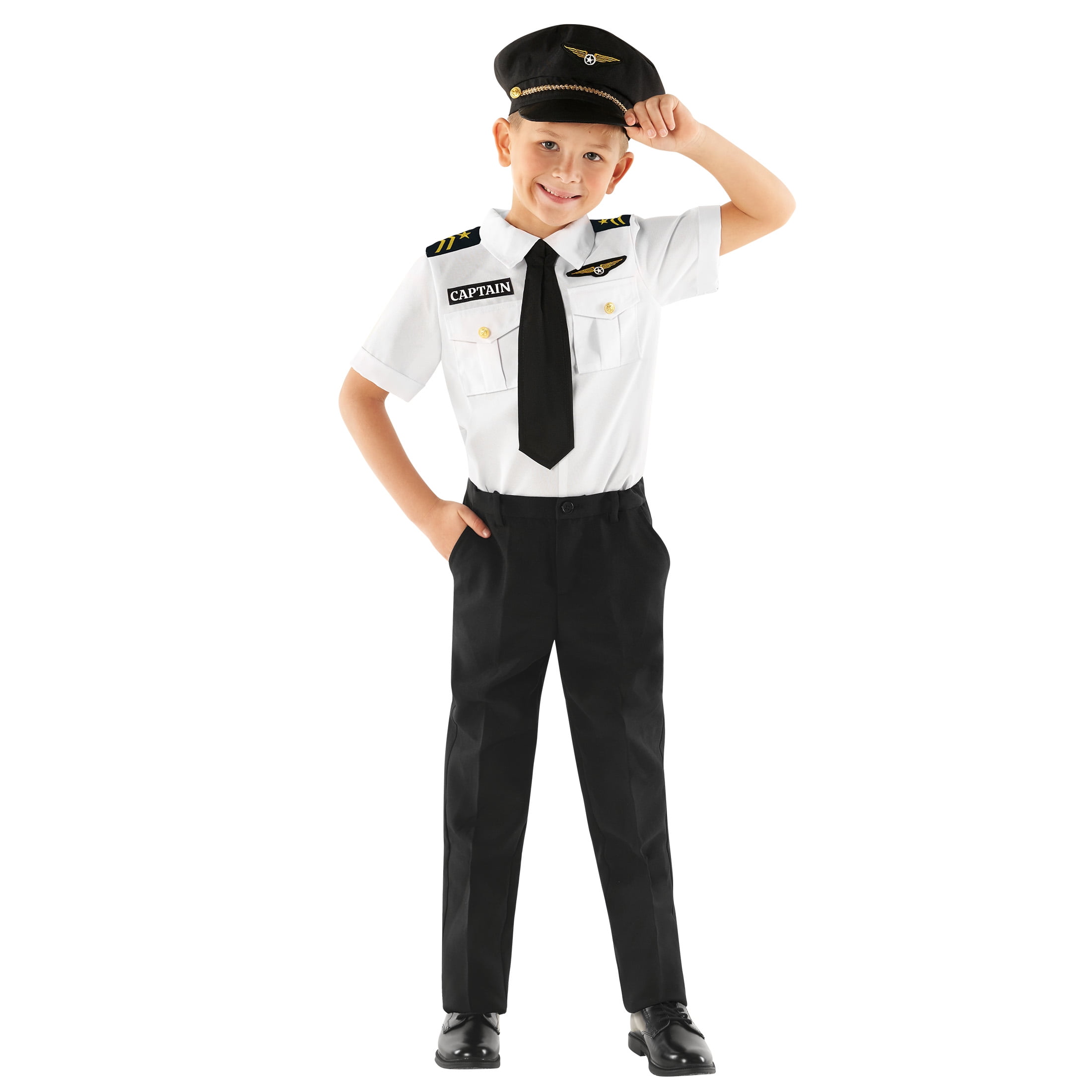 Morph Pilot Uniform Kids Costume Halloween Costume For Unisex White 4-6 ...
