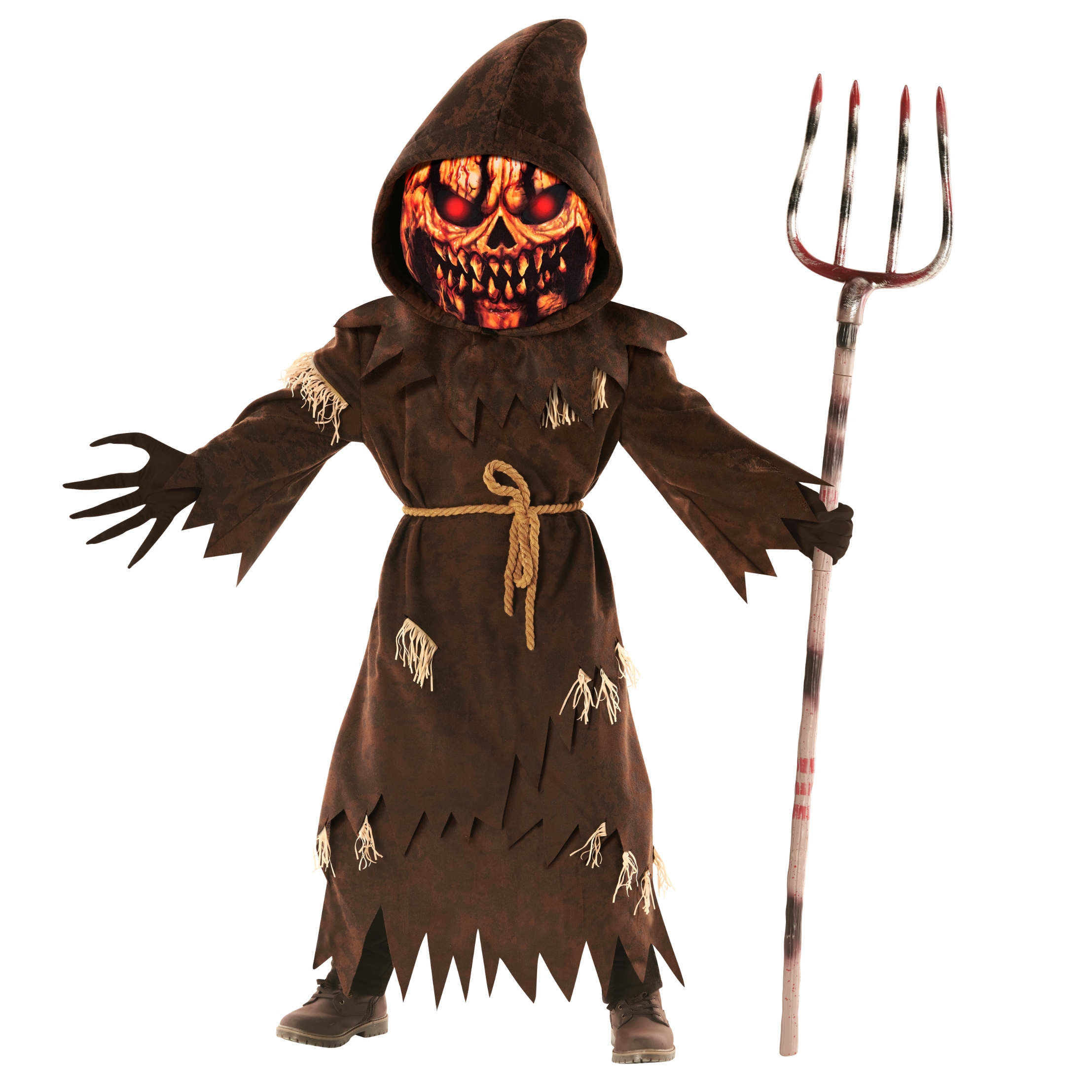 Morph Pumpkin Monster Brown Boys Halloween Costume For Boy Brown Large ...