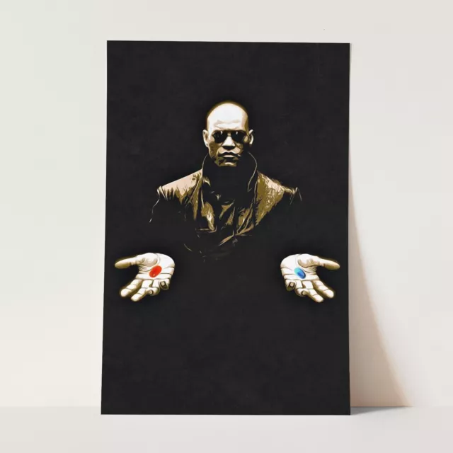 Morpheus In The Matrix Red Pill Blue Pill Movies 1990S Wall Art Poster ...