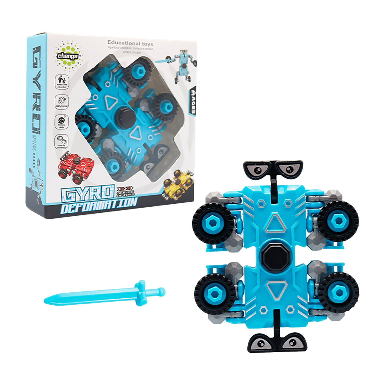 Morphing Robot Toy Car Transforming Chain Decompression Educational ...