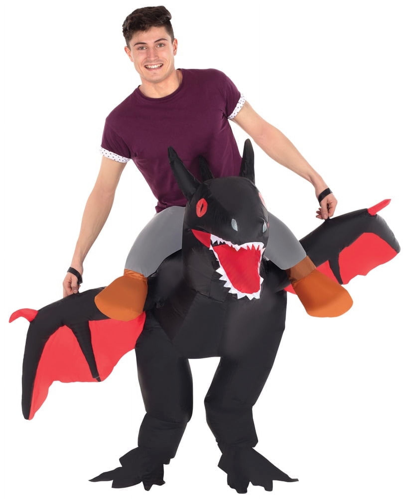 Morphsuits Black Dragon Inflatable Ride On Costume Adult Blow Up ...