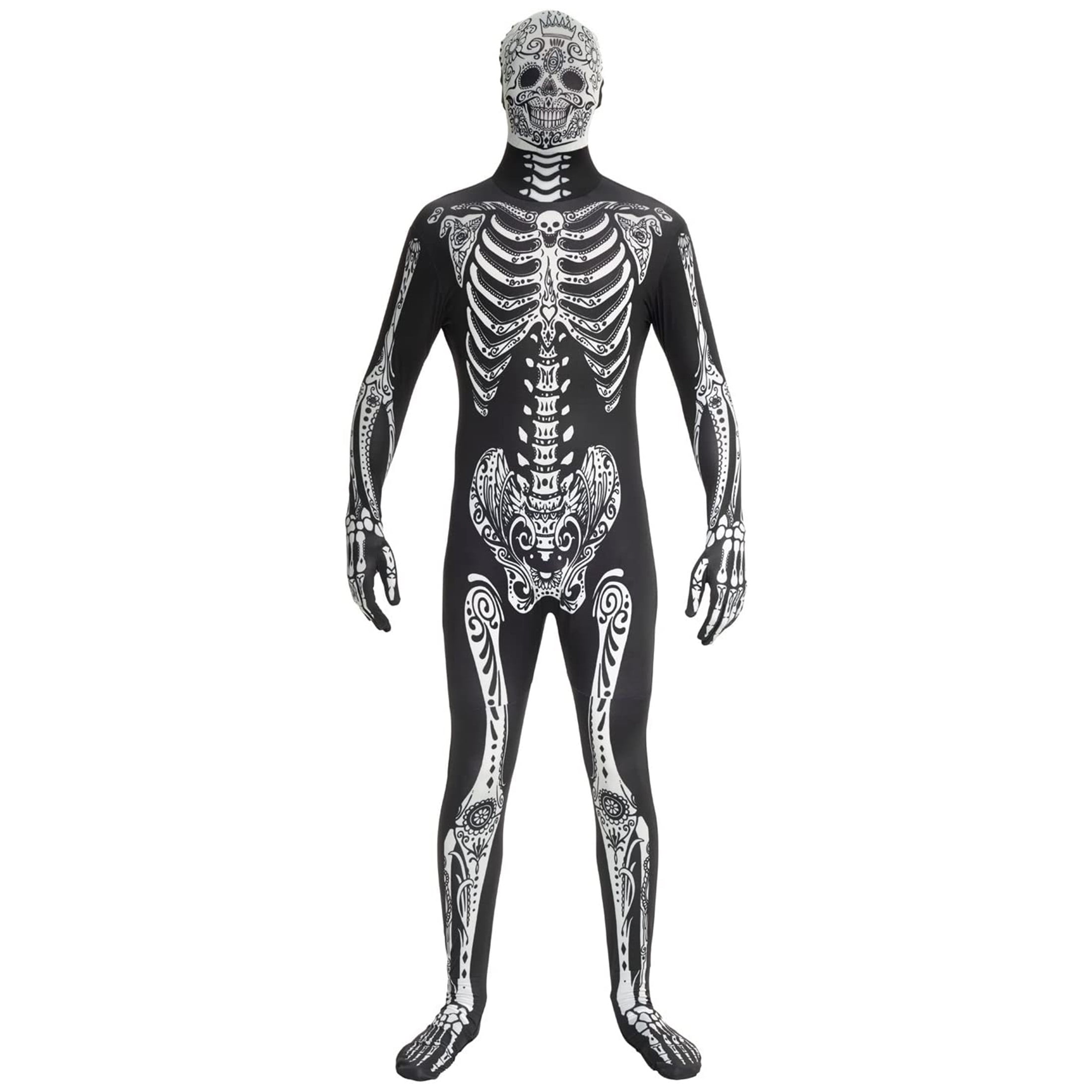 Morphsuits Day Of The Dead Morphsuit Halloween Costume For Unisex Black ...