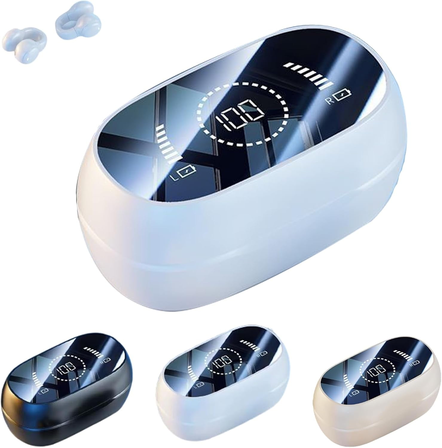 Morrat Ear Clip Headphones, Wireless Ear Clip Bone Conduction ...