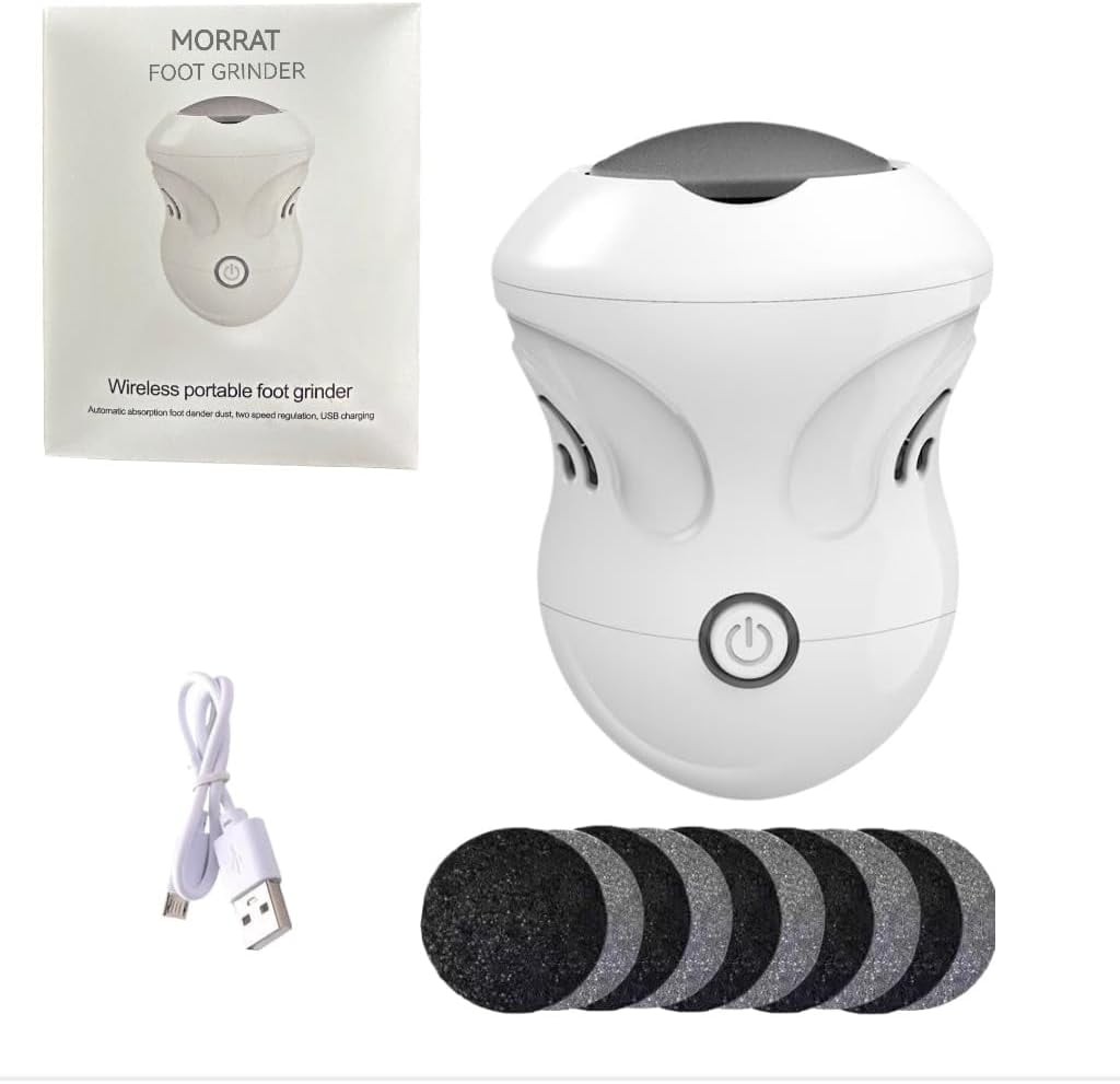 Morrat Foot Grinder,Electric Foot Grinder, Wireless Portable Callus ...
