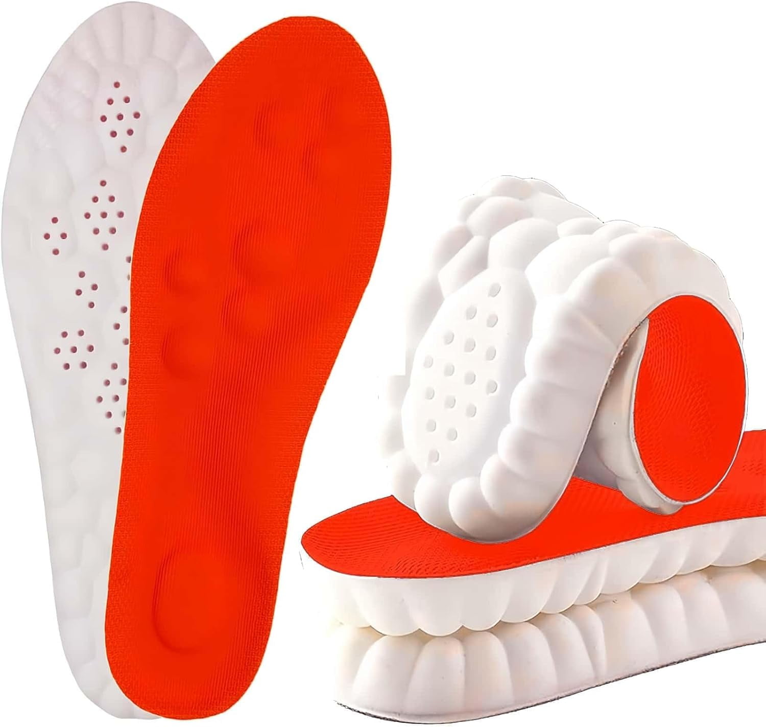 Morrat Insole, 2 Pair 4D Cloud Technology Insole Soft Comfort Insoles, U-Shape Memory Foam ...