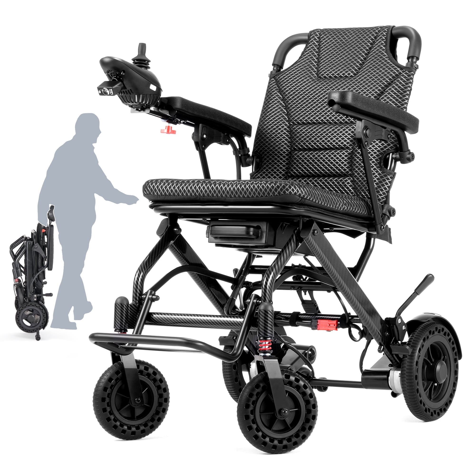 Morrean Lightweight Electric Wheelchair 15 Miles Range,Up to 300lb, 18. ...