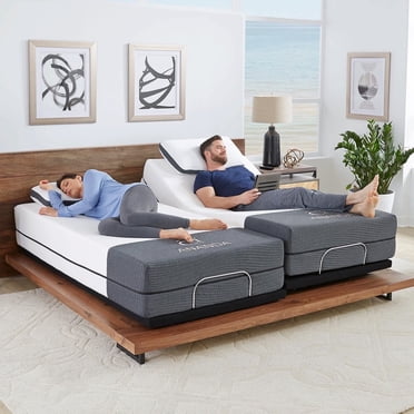 Split King Adjustable Bed Frame with Massage,USB Ports,Head/ Foot Tilt ...
