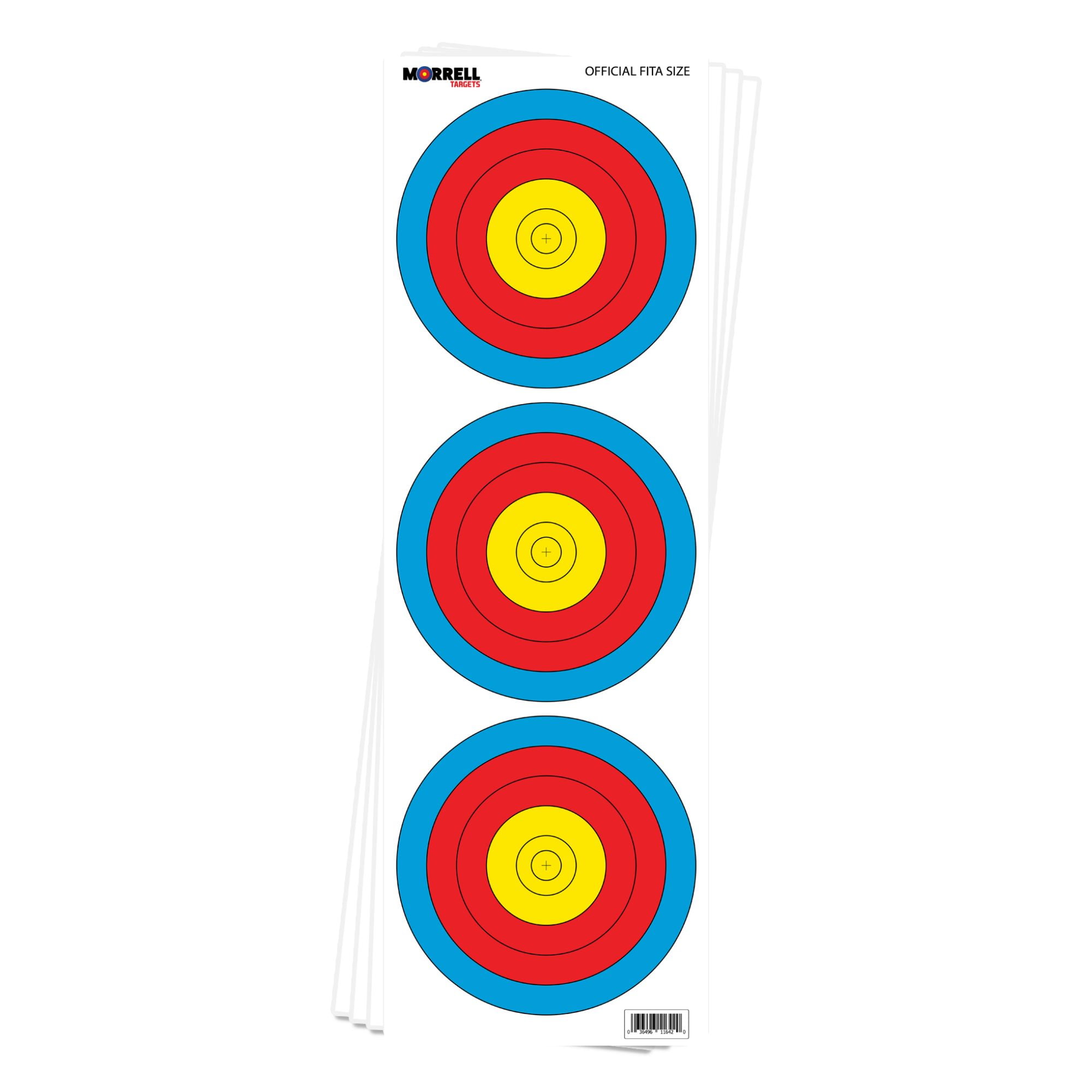 Morrell FITA Recurve Bullseye Paper Face Shooting Targets, 17x17-in ...