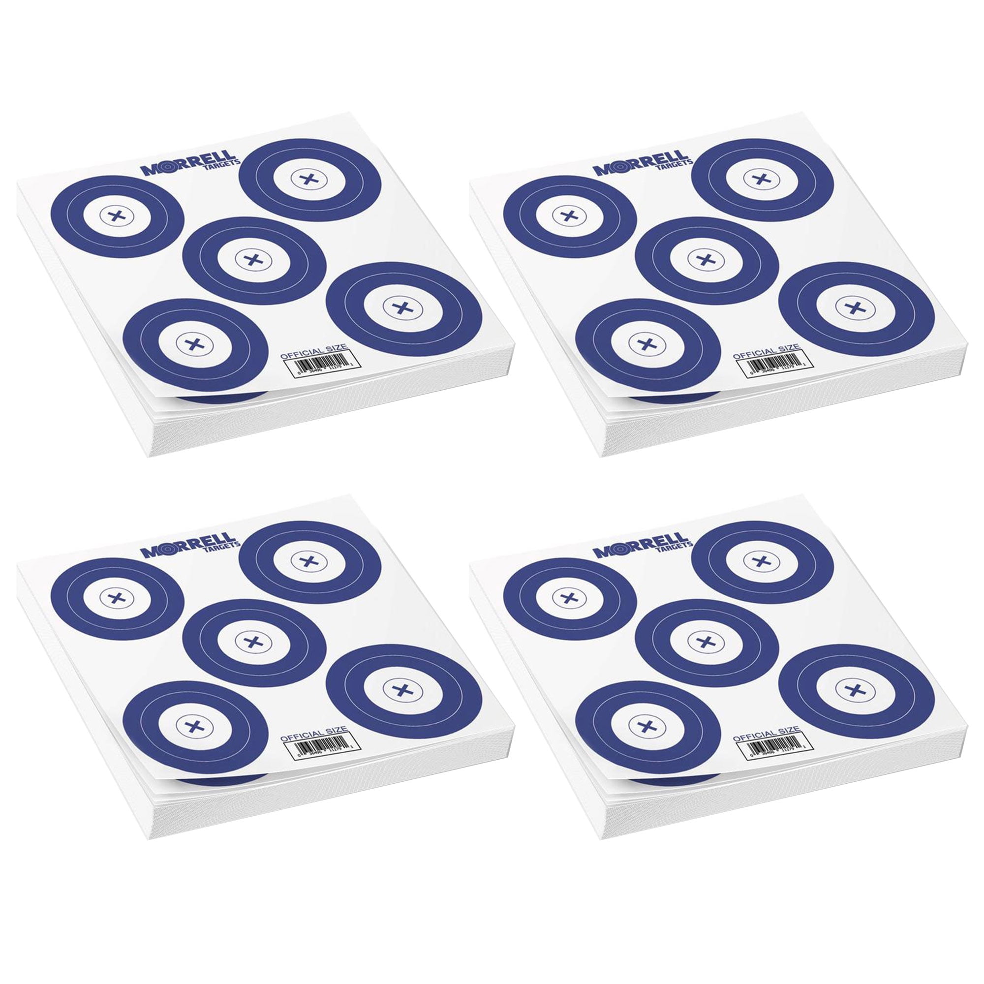 Morrell Targets 100 Count Archery Official 5 Spot Paper Target Face, 4 ...