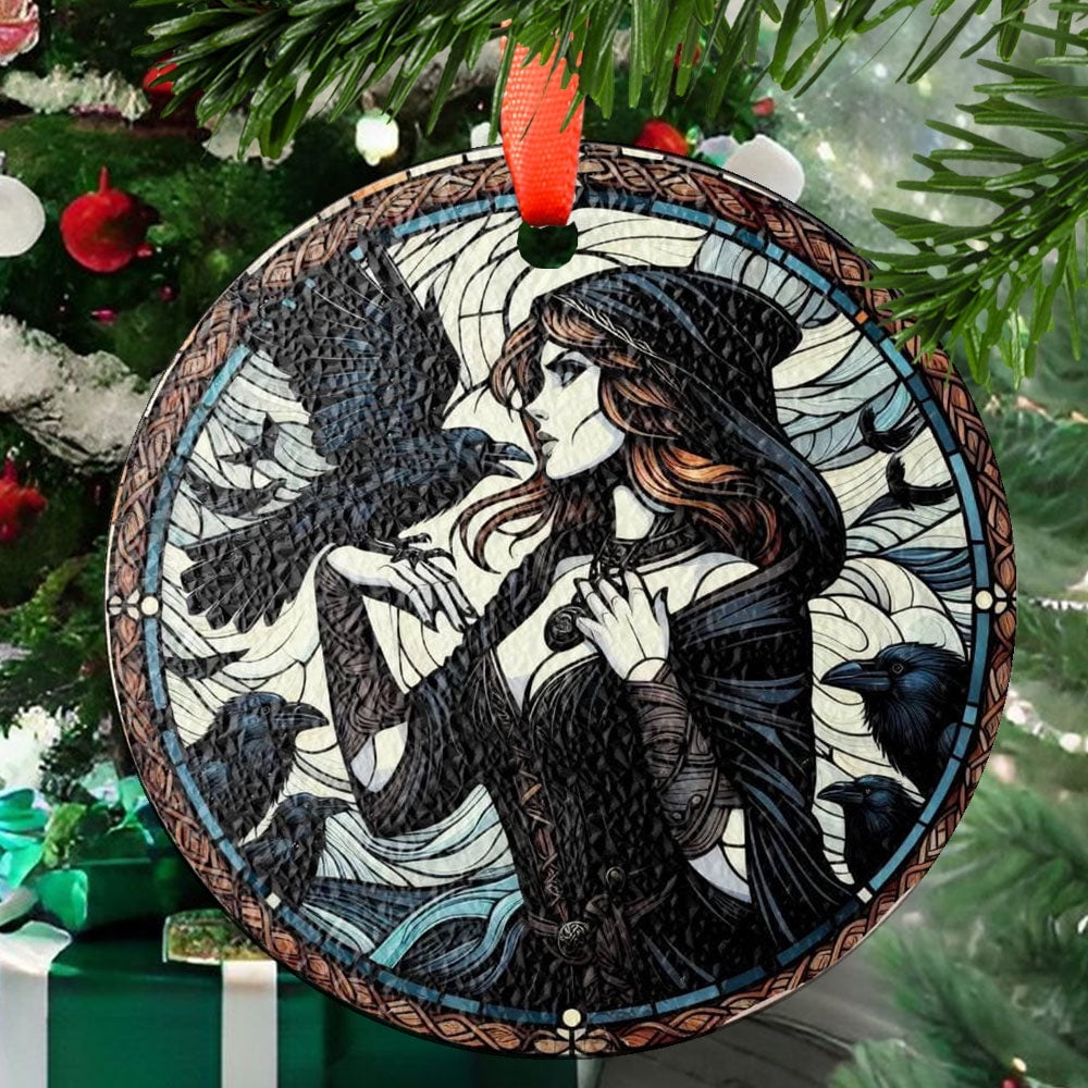 Morrigan Stained Glass SunCatcher The Morrigan Celtic Goddess Window ...