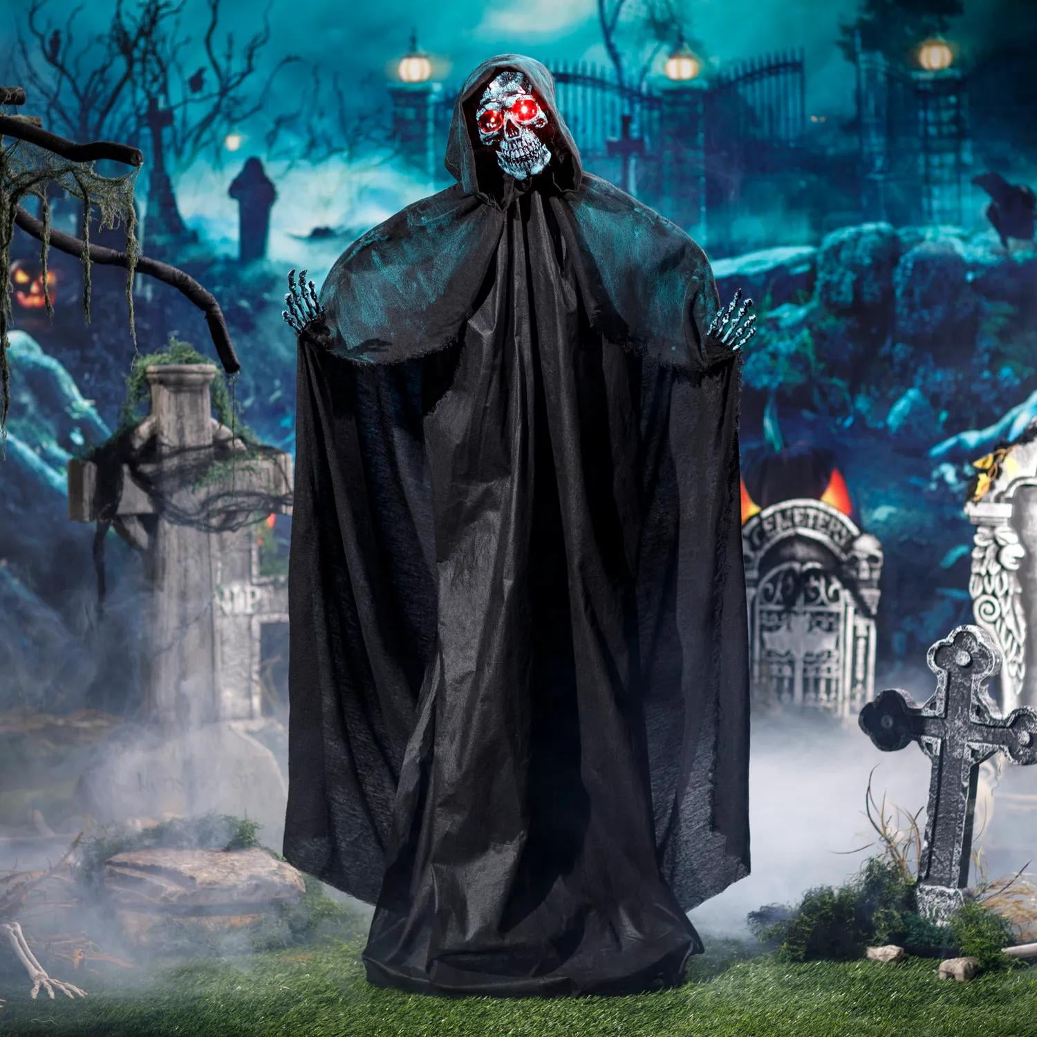 5 6 3/4" Skeleton of Death Animated Prop Halloween Decoration - Walmart.com
