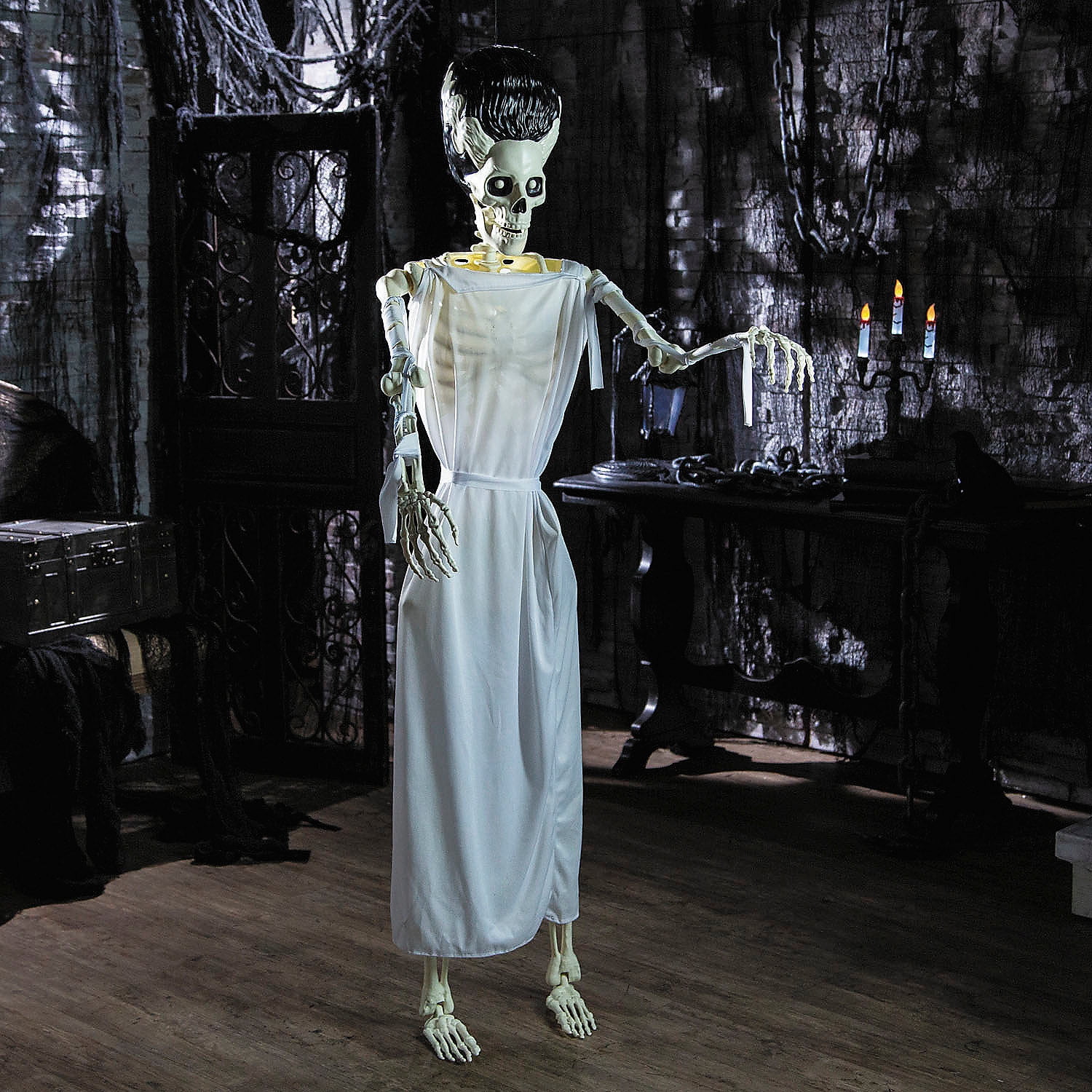 Women's Monster Skeleton Halloween Costume Decoration - White One Size ...