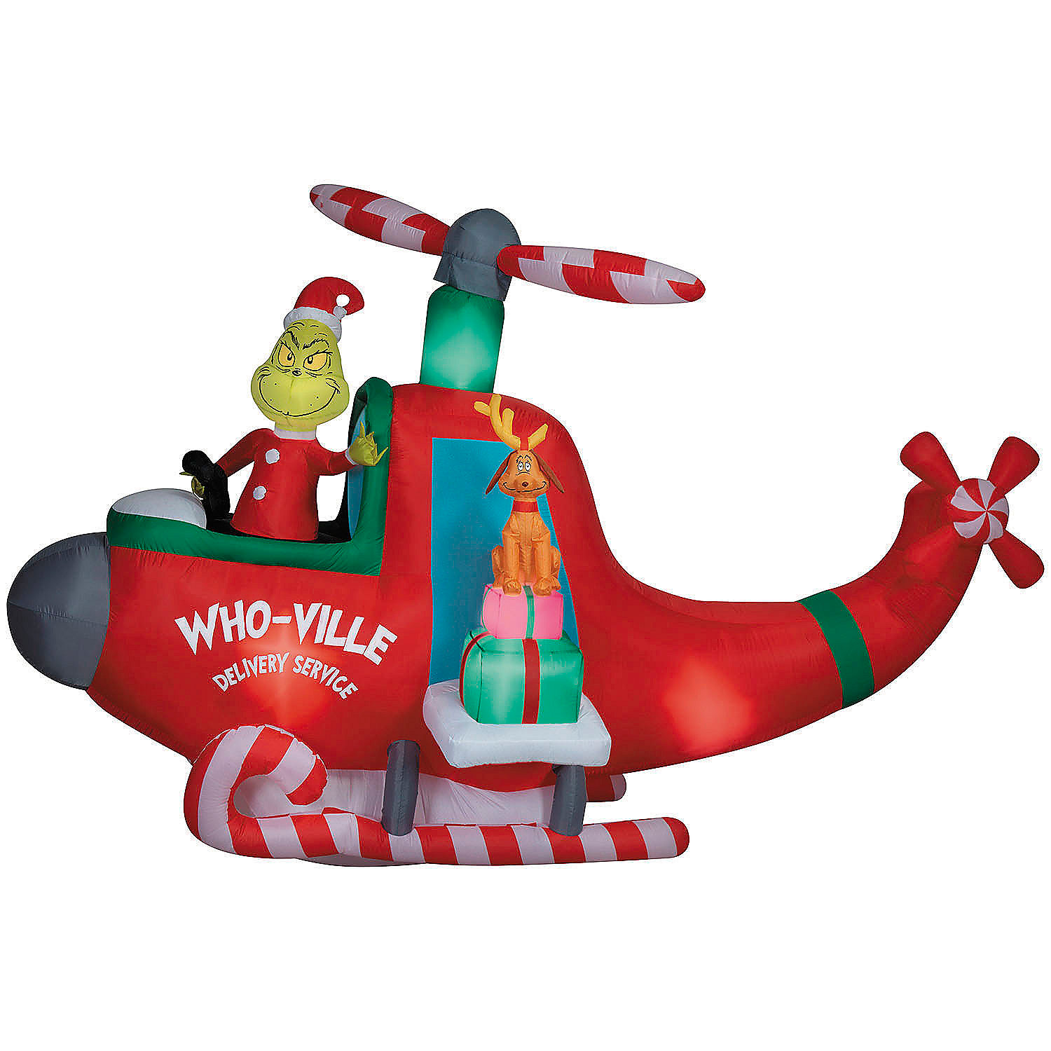 Gemmy Grinch Helicopter Inflatable Christmas Decoration - 6 ft 3 in ...