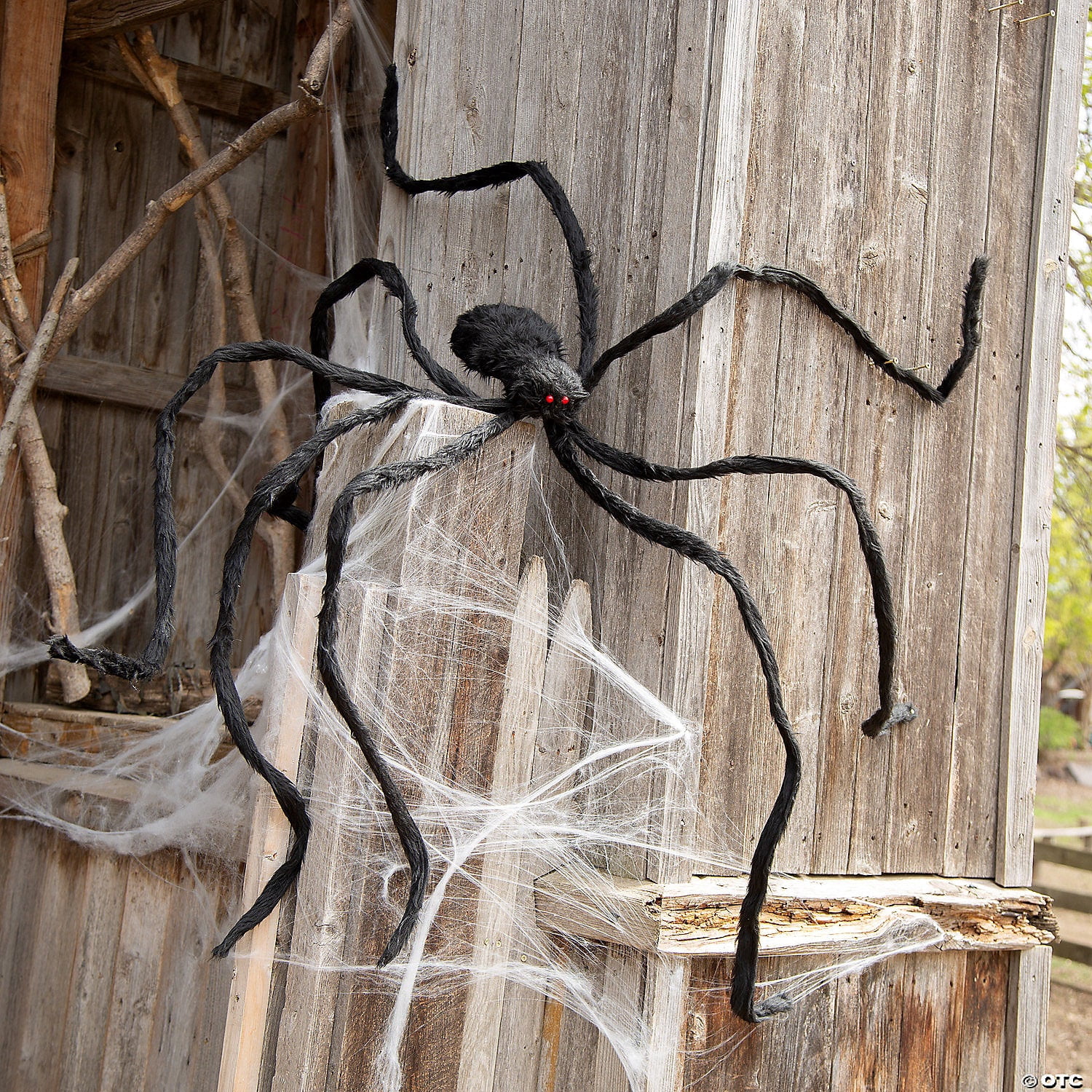 Morris Costumes - 7 1/2 Ft. x 2 3/4" Furry Black Polyester Spider ...