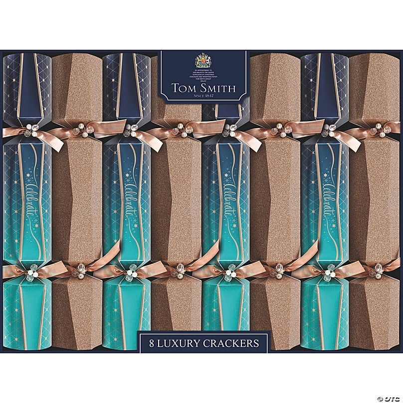 Morris Costumes - 8" Tom Smith Blue & Gold Celebrate Luxury Christmas ...