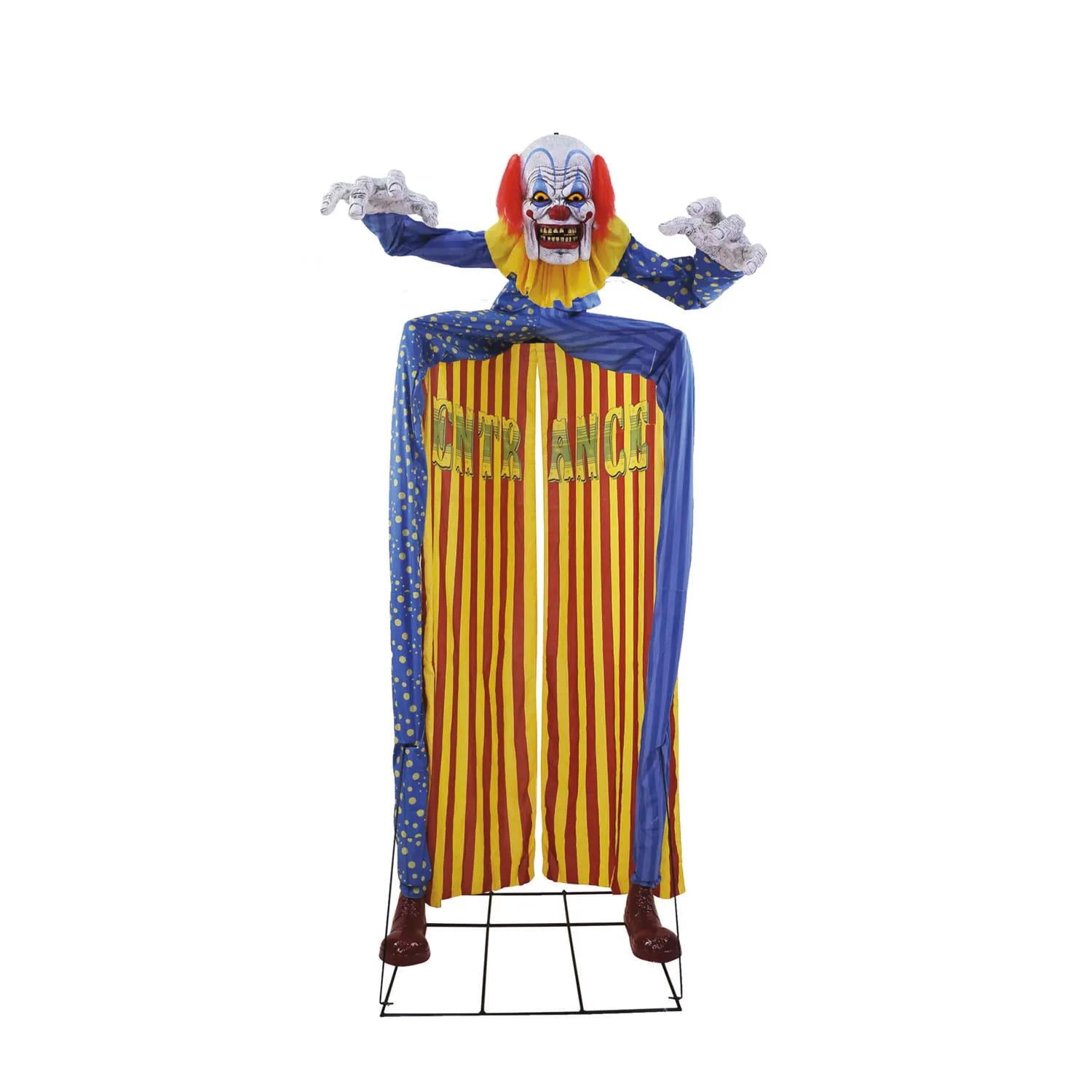 Morris Costumes 10 ft Outdoor Prop, Scary Animated Looming Clown Walk ...