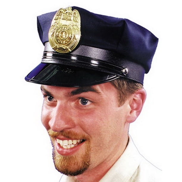 Morris Costumes GA112BK Black Police Hat - Walmart.com