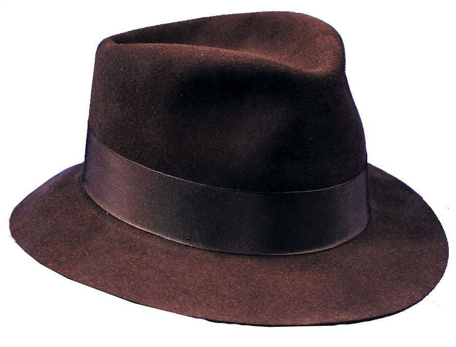 Morris Costumes Fedora Deluxe Brown - Walmart.com