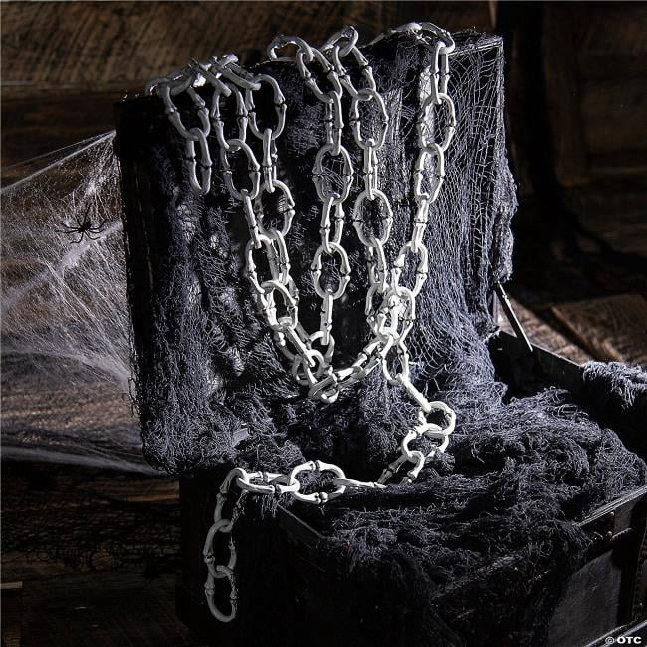 Morris Costumes - Grey Plastic Bone Link Chain Halloween Decoration 12 ...