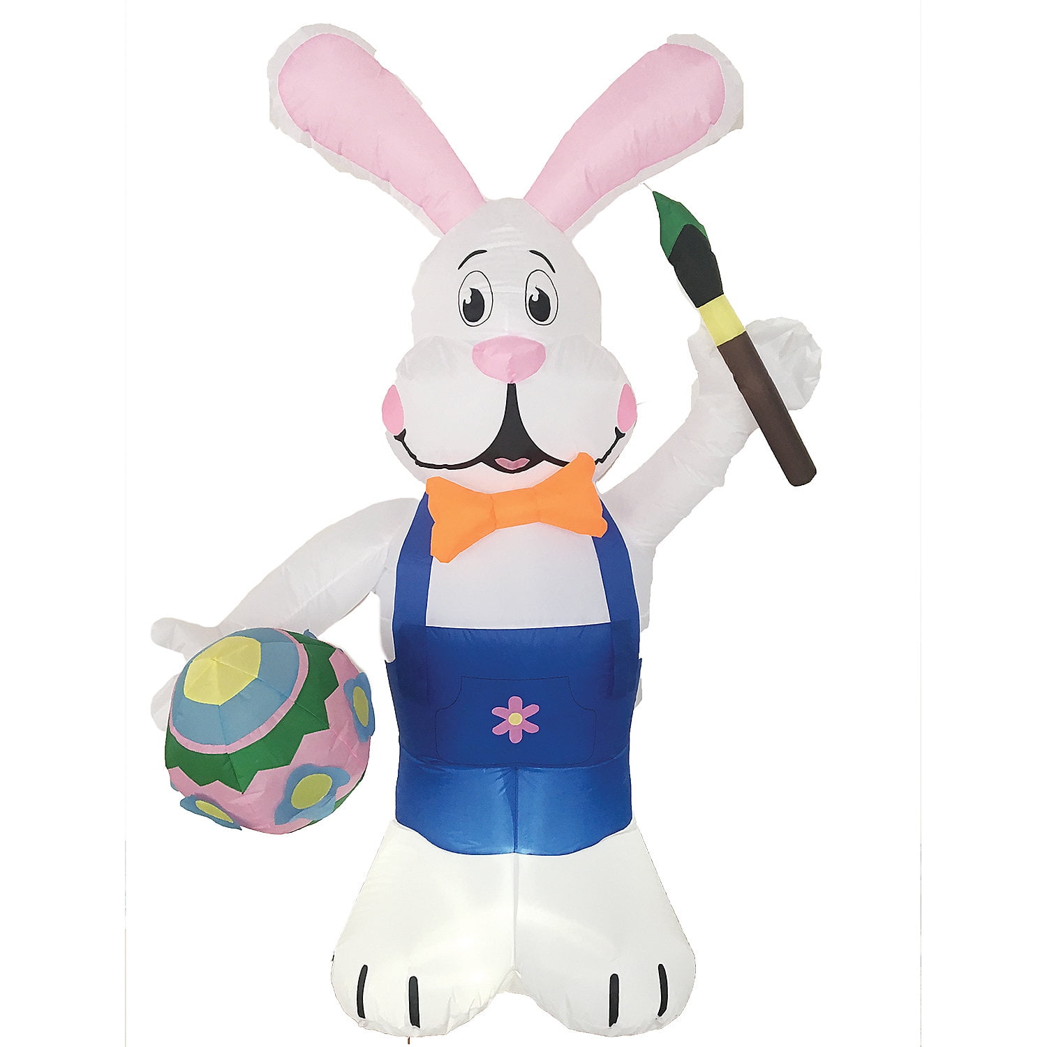 Morris Costumes Inflatable Easter Bunny with Paintbrush LED Lighted ...