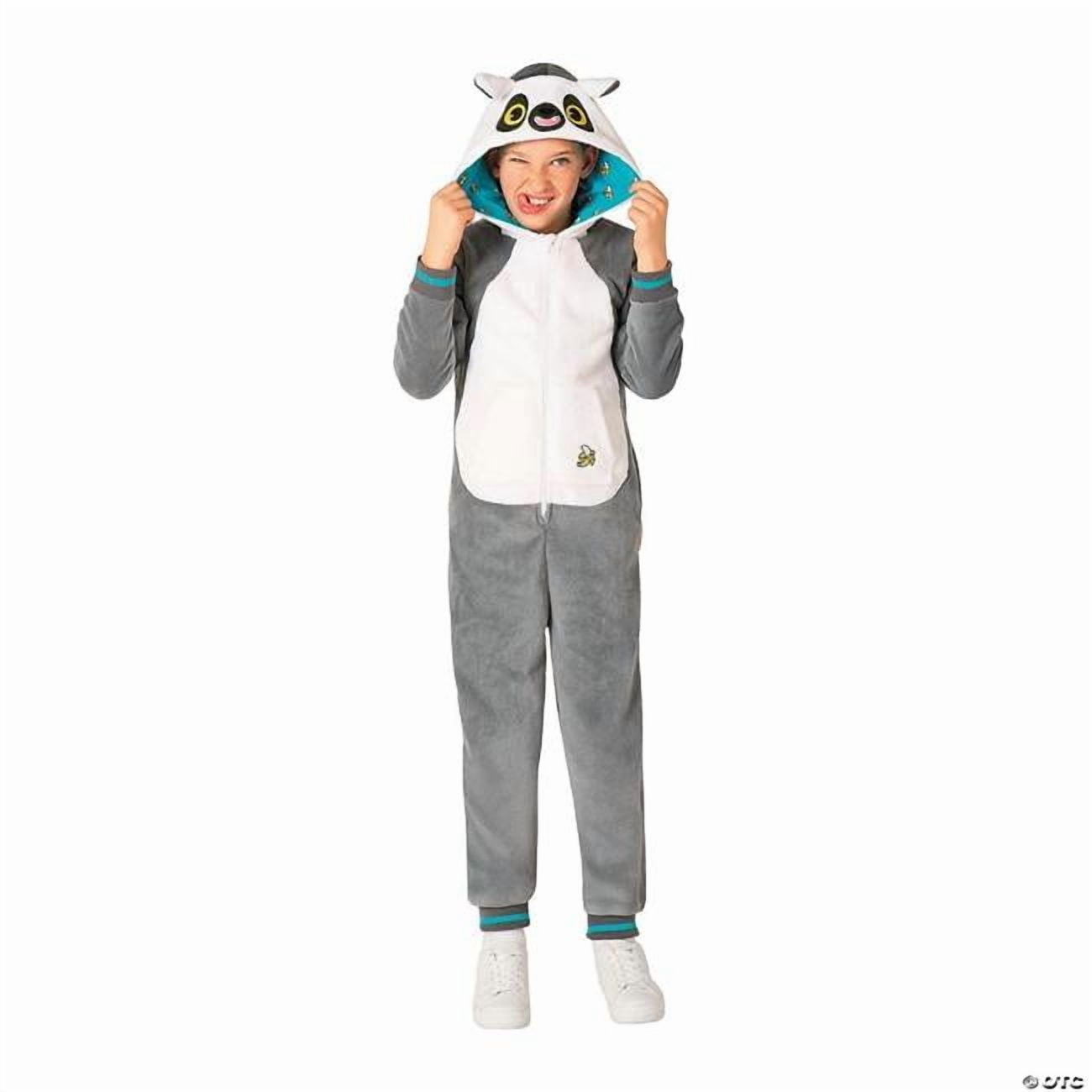Morris Costumes OSKO1020XL Lemur Hooded one piece Costume for Kids ...