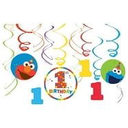 Sesame Street Monster Elmo Characters Multi-color Party Streamers ...