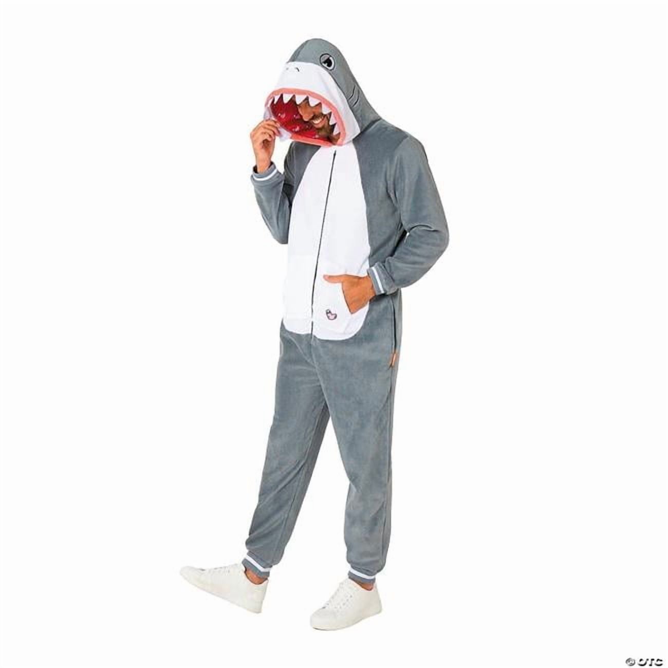 Morris Costumes OSAO1029L Shark Hooded one piece Costume for Adults ...