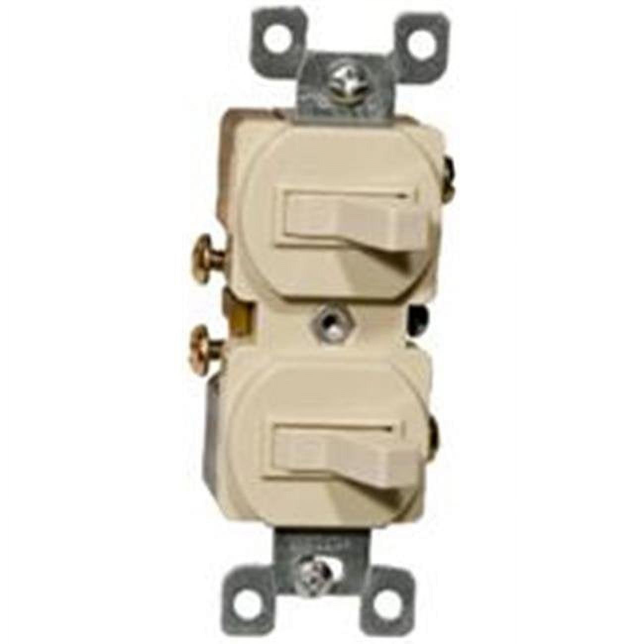 Morris Products 82090 Single Pole Double Switch Ivory 15A-120 - 277V ...