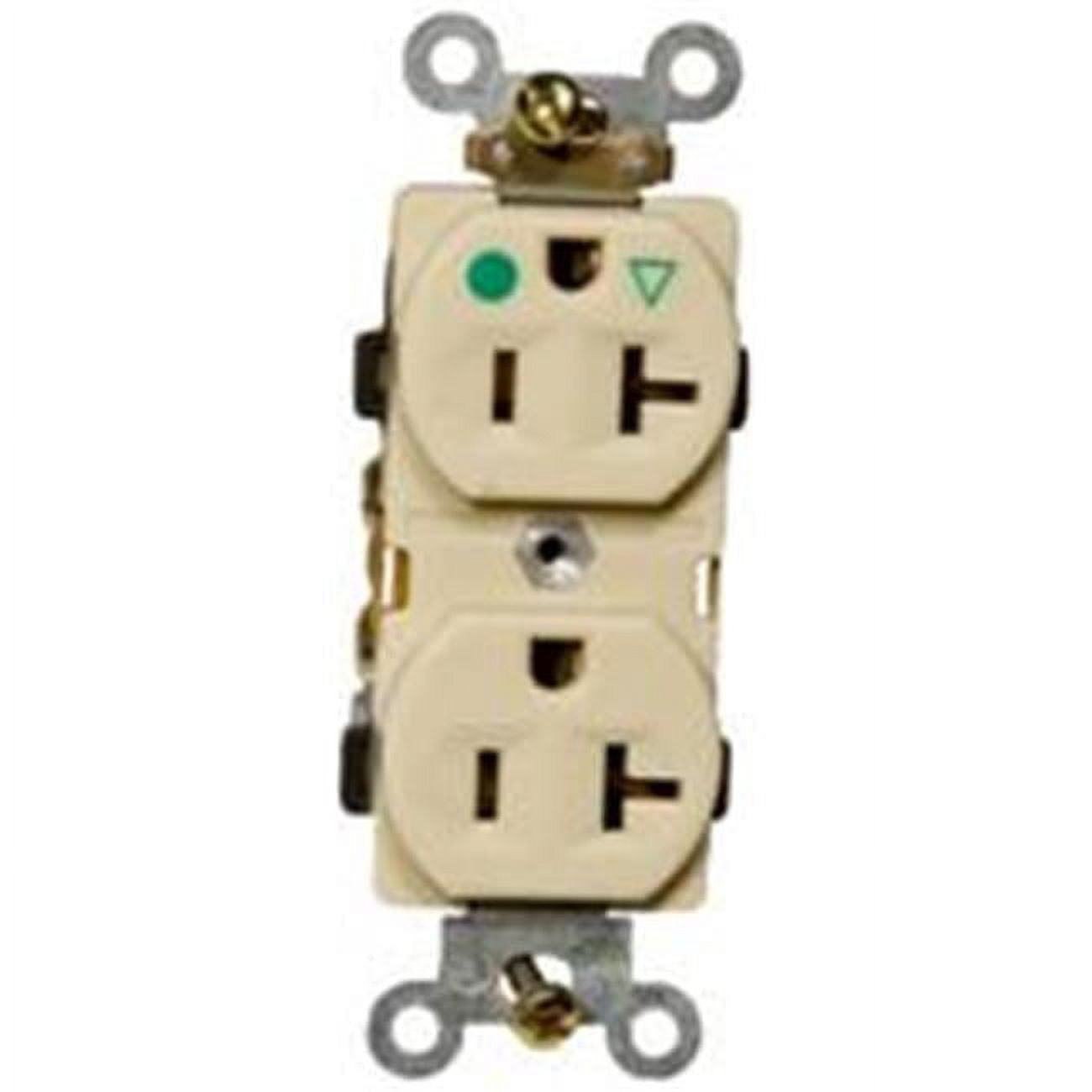 Morris Products 82160 Isolated Ground Duplex Receptacle Ivory 20A-125V ...