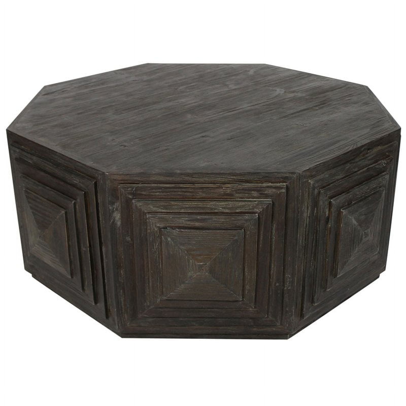 Morris Reclaimed Pine Solid Wood Cocktail Table with in Antique Brown ...