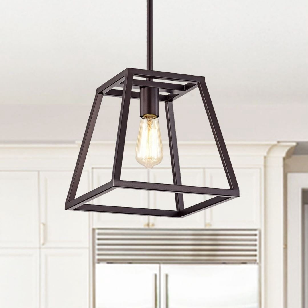 Morrison 10" Metal Mini Pendant, Ceiling Light Fixture Cage for Kitchen ...