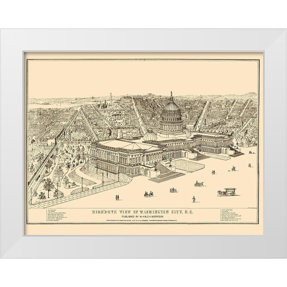 Morrison 32x25 White Modern Wood Framed Museum Art Print Titled ...