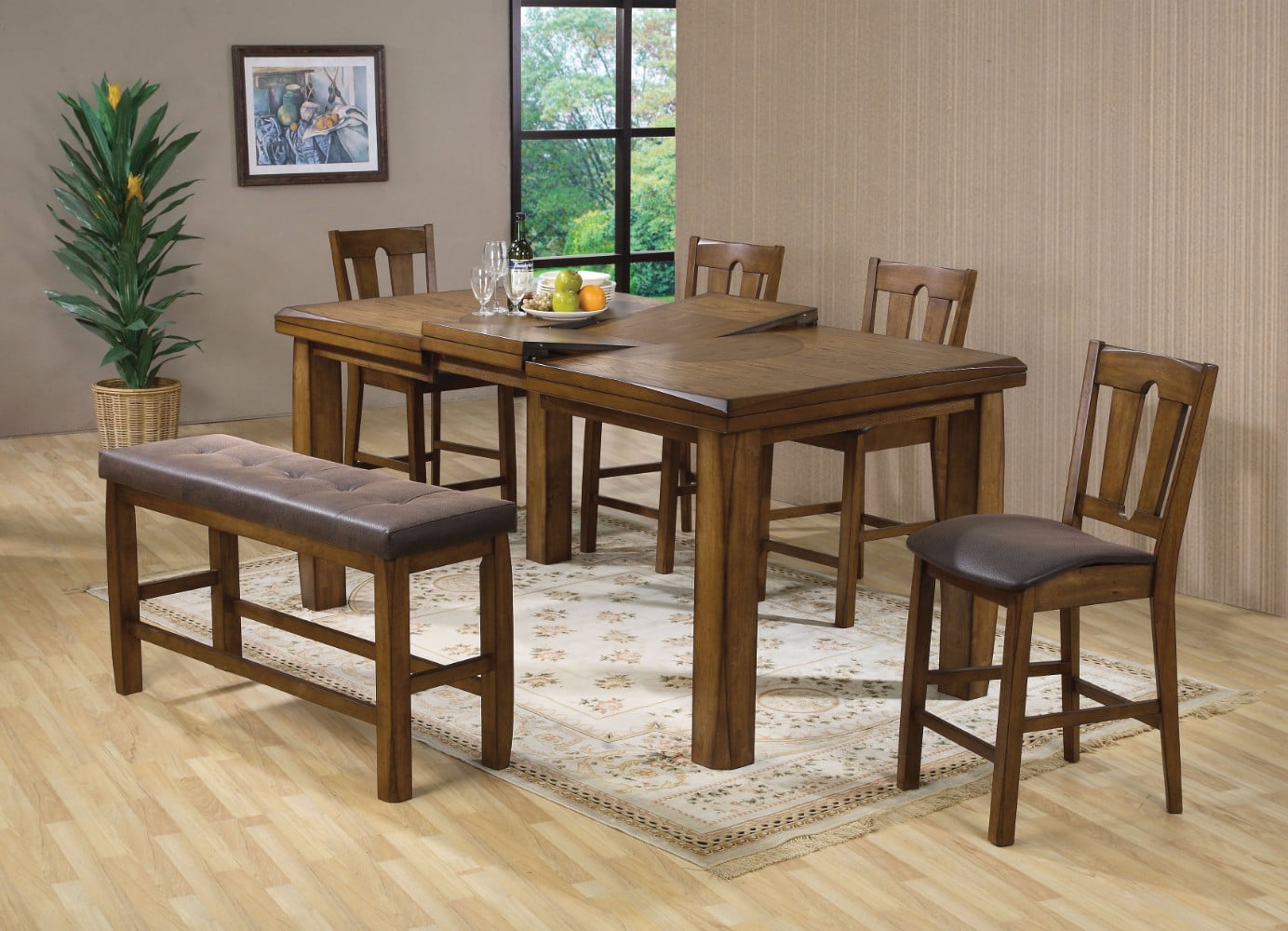 Morrison Counter Height Table , Oak Brown - Walmart.com
