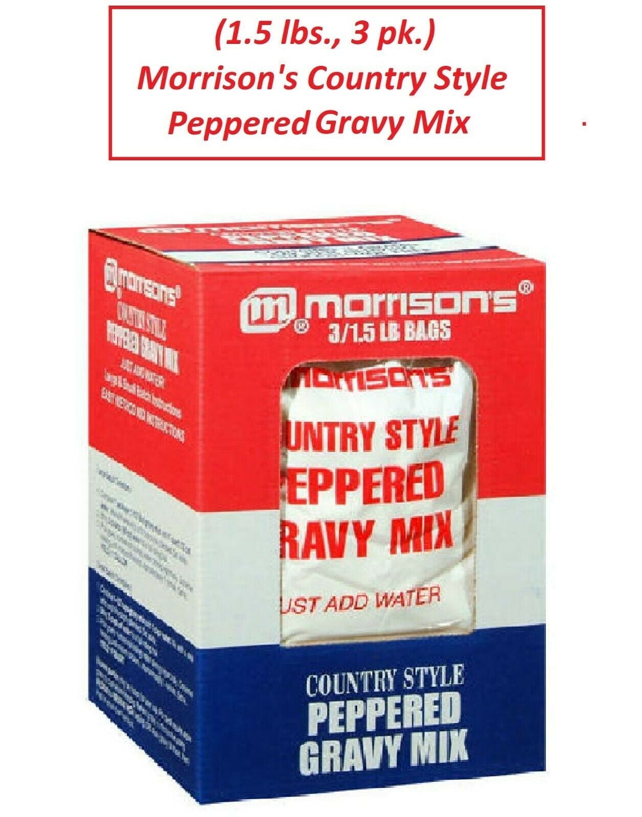 Morrison Country Style Gravy Mix, Southern Original, 1.5 lbs, 3 Pack ...